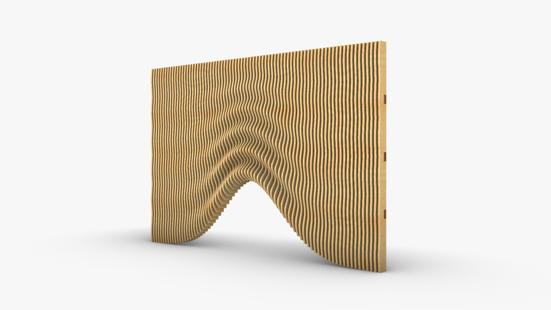 Wavy CNC Wooden Wall 3D Model - TurboSquid 1893251