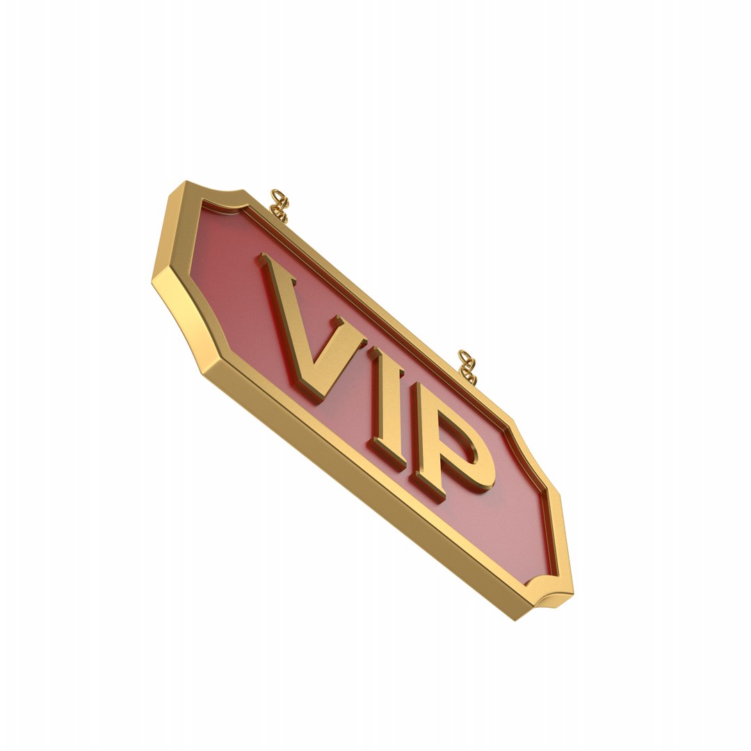 Hanging Signboard VIP Access Only 3D Model - TurboSquid 2271234