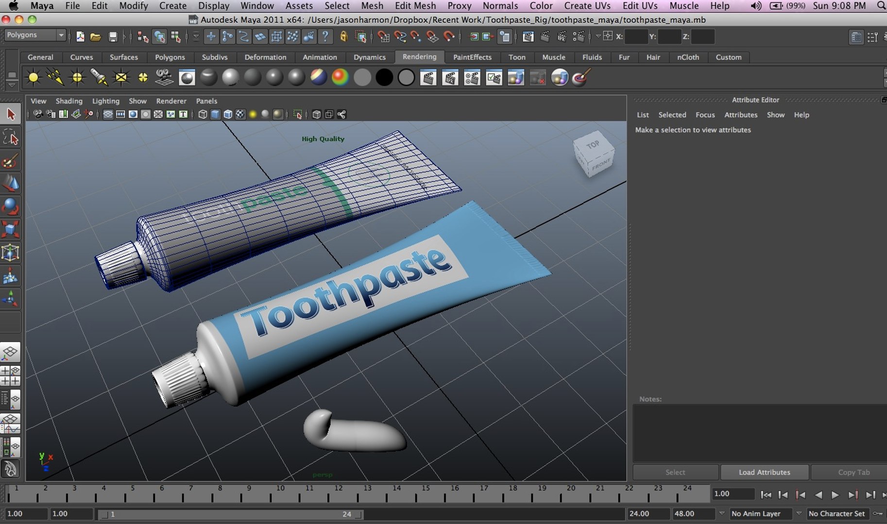 3d Model Tube Toothpaste