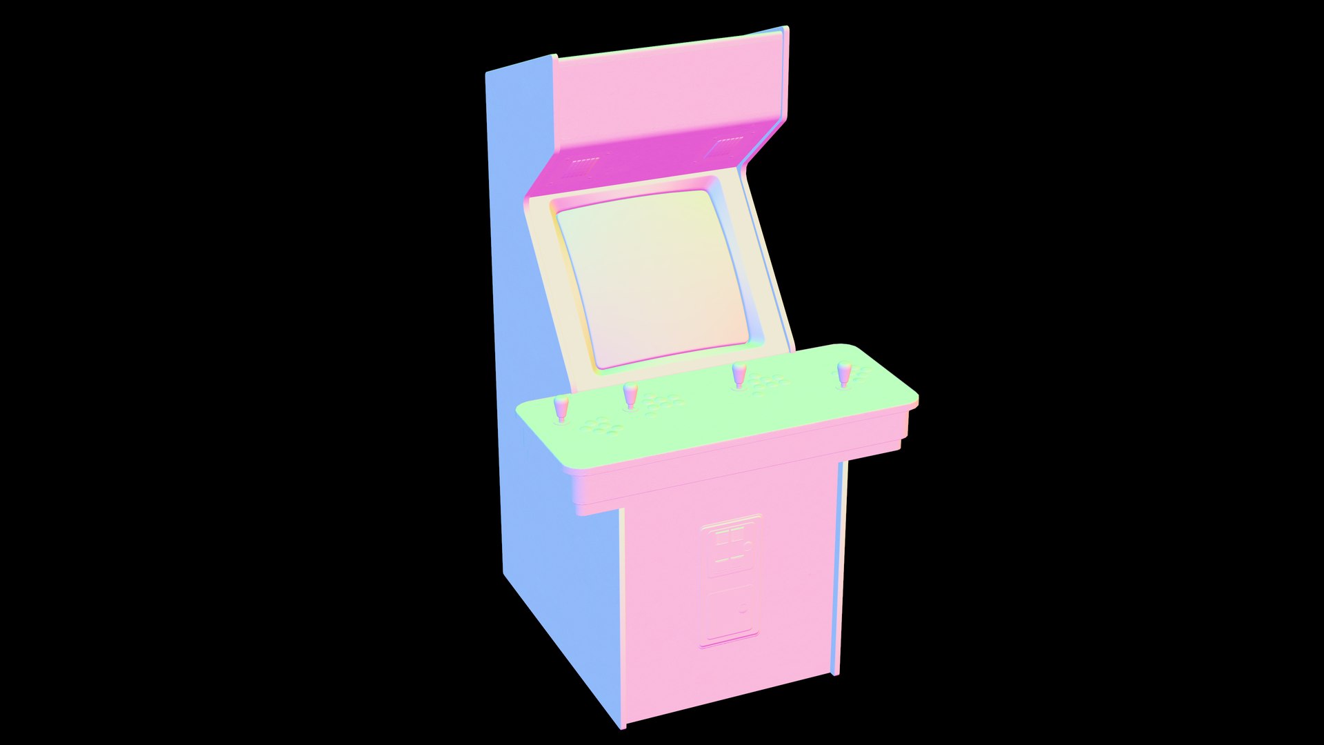 3D Arcade Game Machine - Game Ready Props Low-poly 3D Model ...