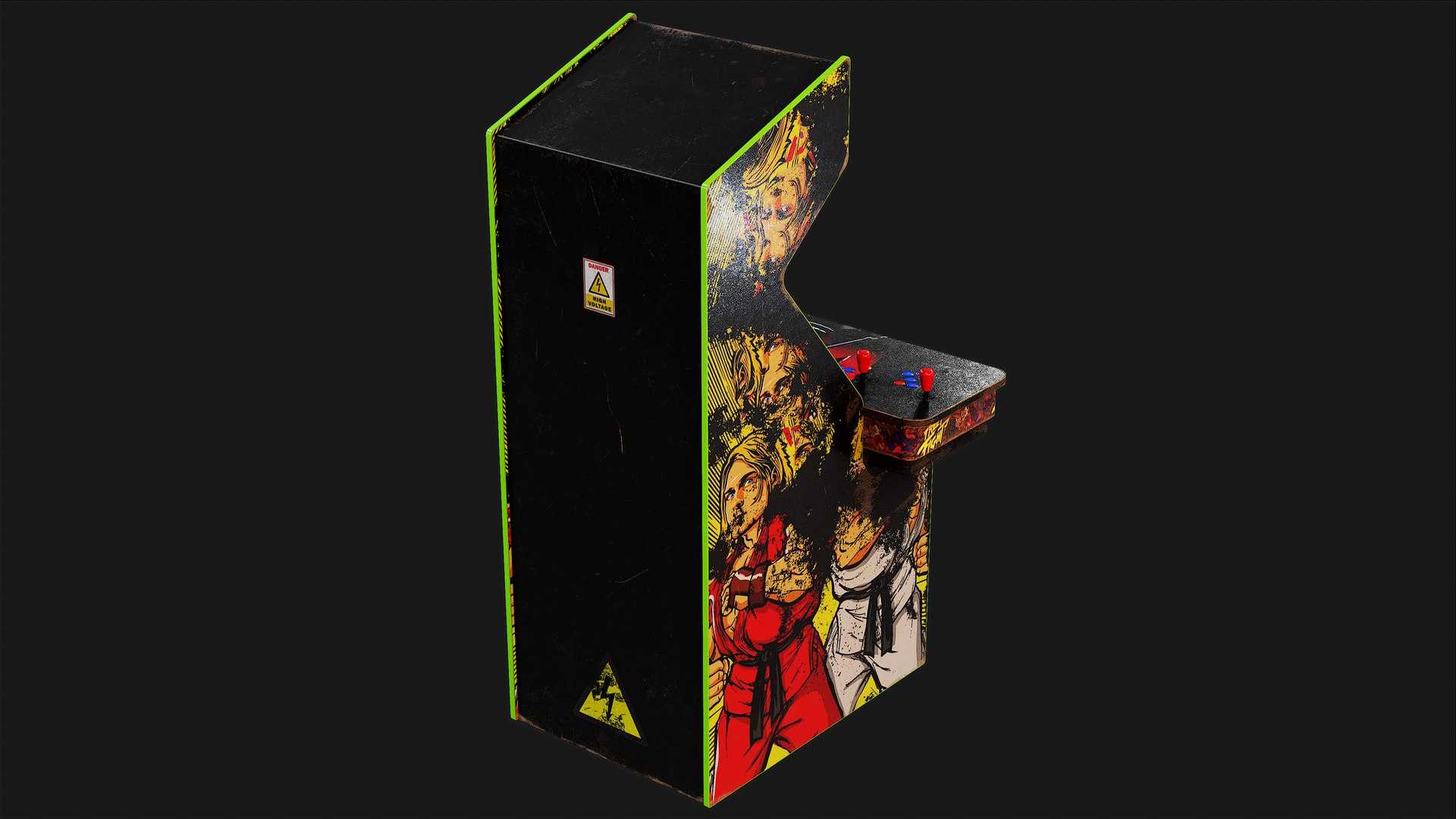 3D Arcade Game Machine - Game Ready Props Low-poly 3D Model ...