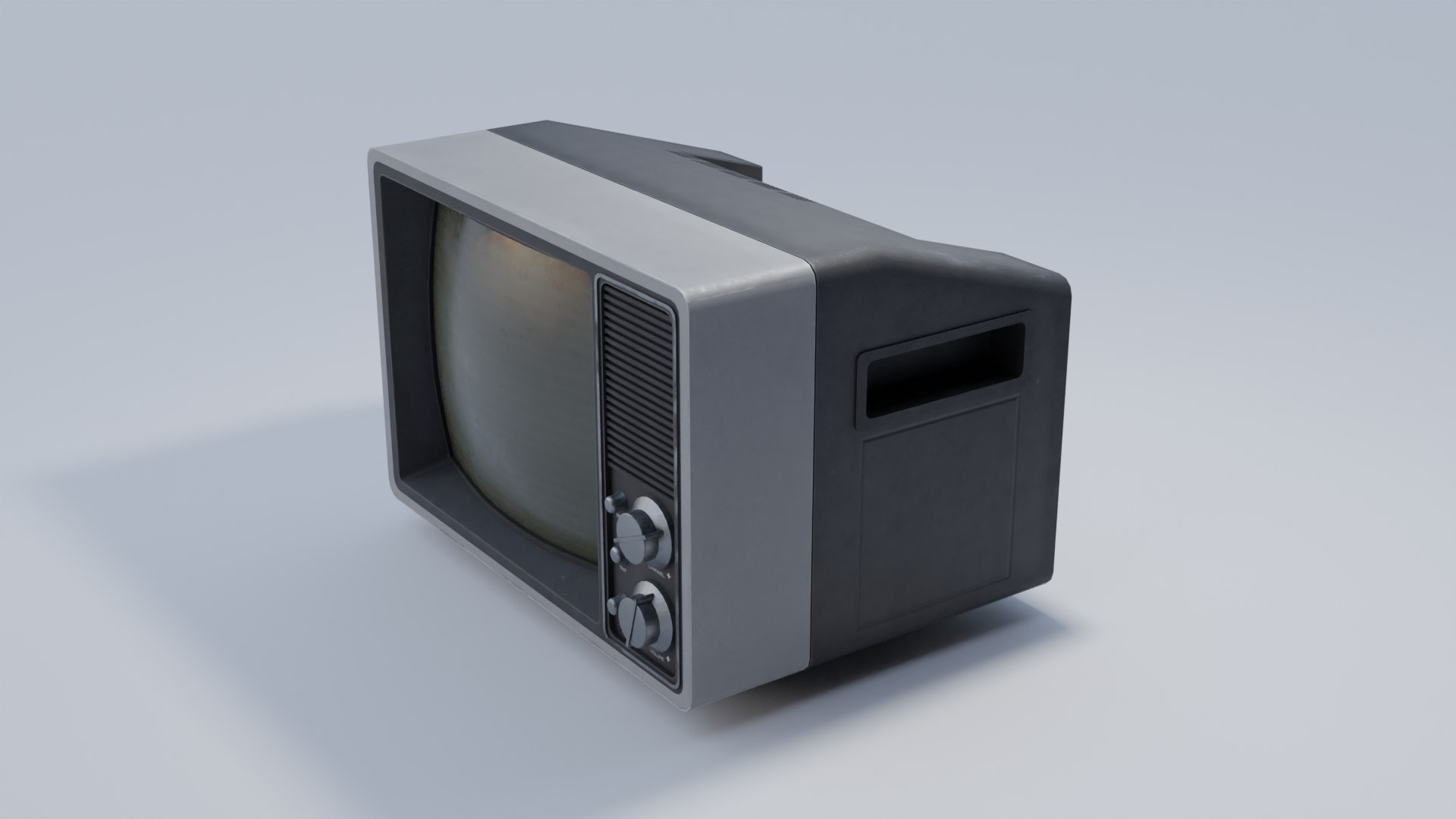 Vintage 2 Tone TV With 4K Textures 3D Model - TurboSquid 1955419