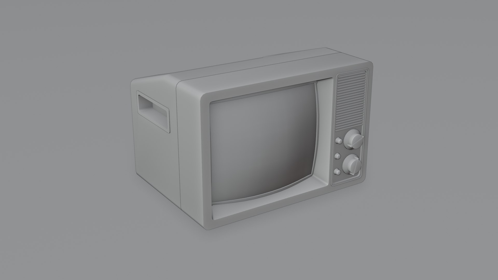 Vintage 2 Tone TV With 4K Textures 3D Model - TurboSquid 1955419