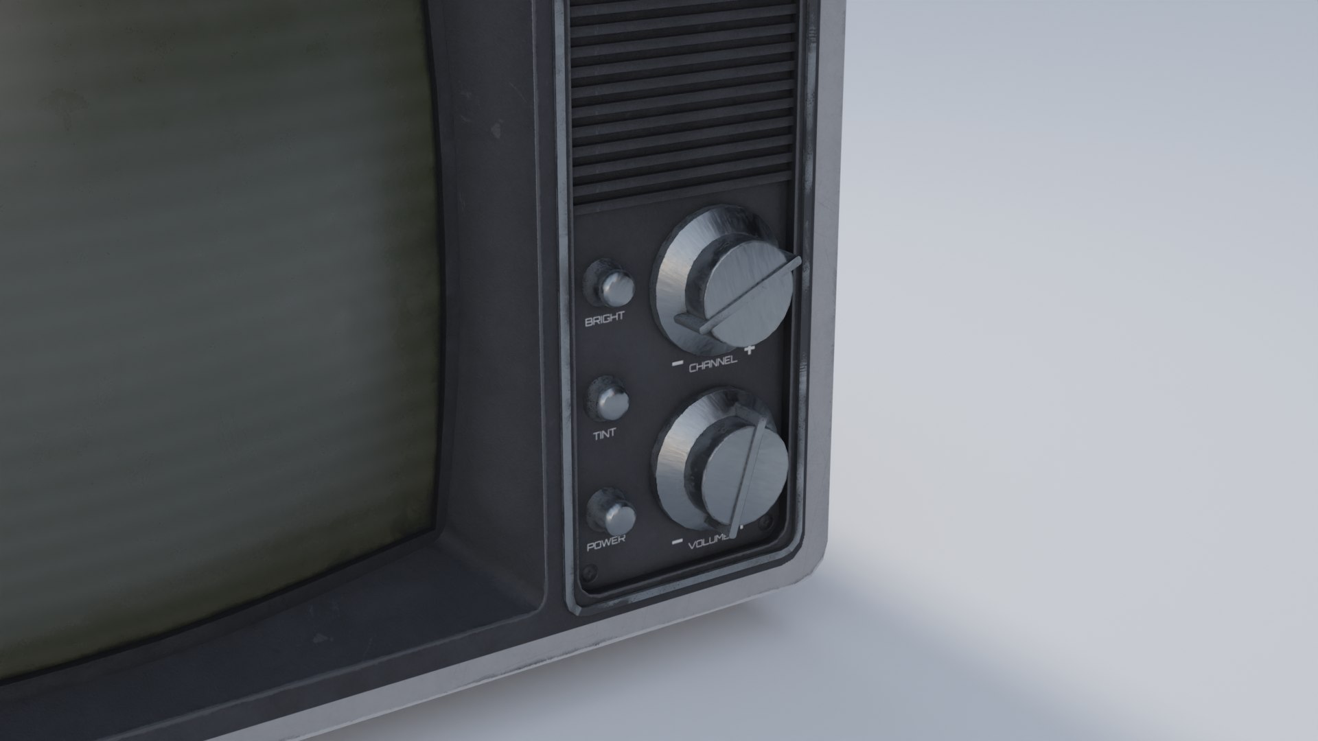 Vintage 2 Tone TV With 4K Textures 3D Model - TurboSquid 1955419