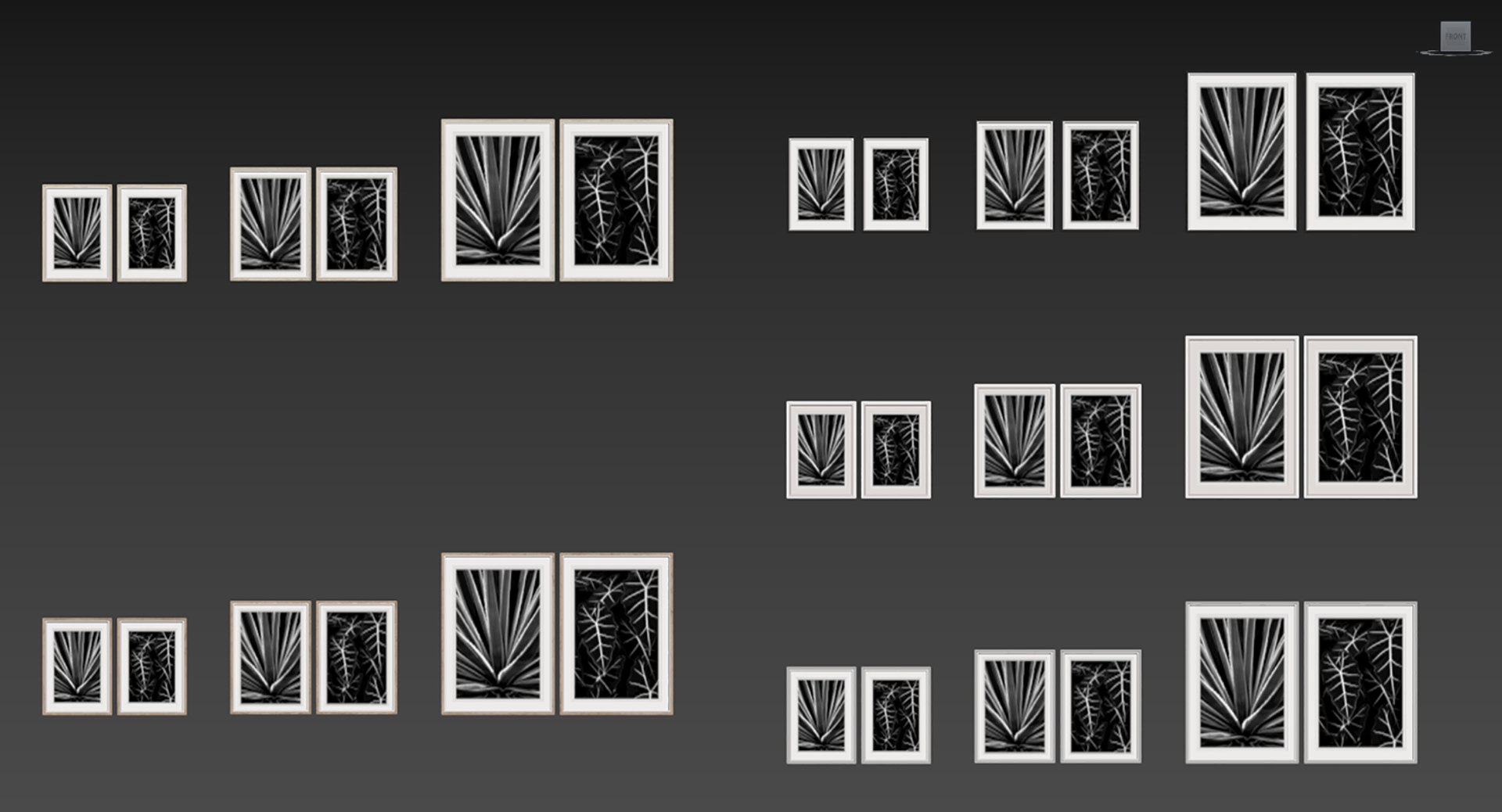 3D Picture Frames Set-414 model - TurboSquid 2054183