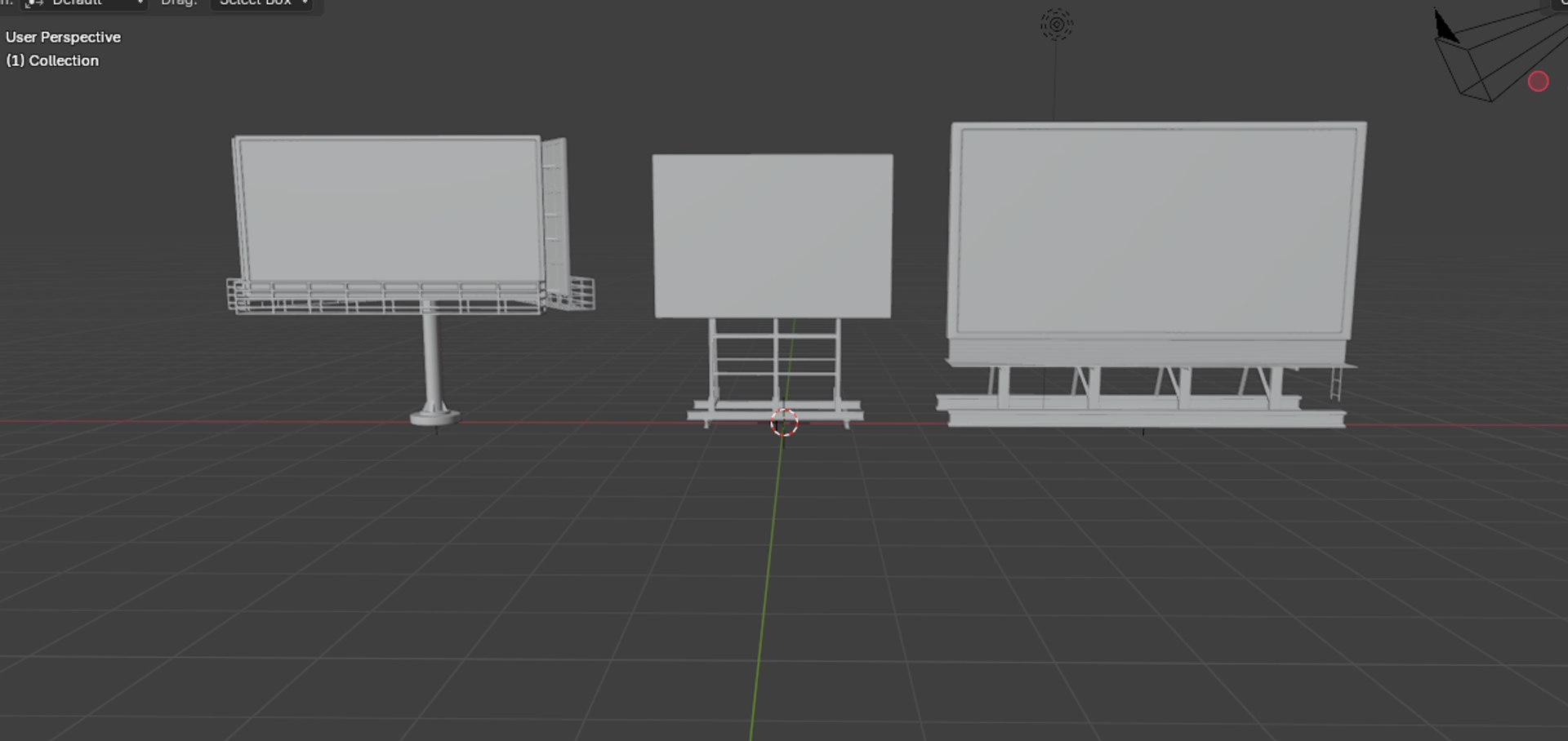 3D Billboard Set 03 3D Model Model - TurboSquid 2499332