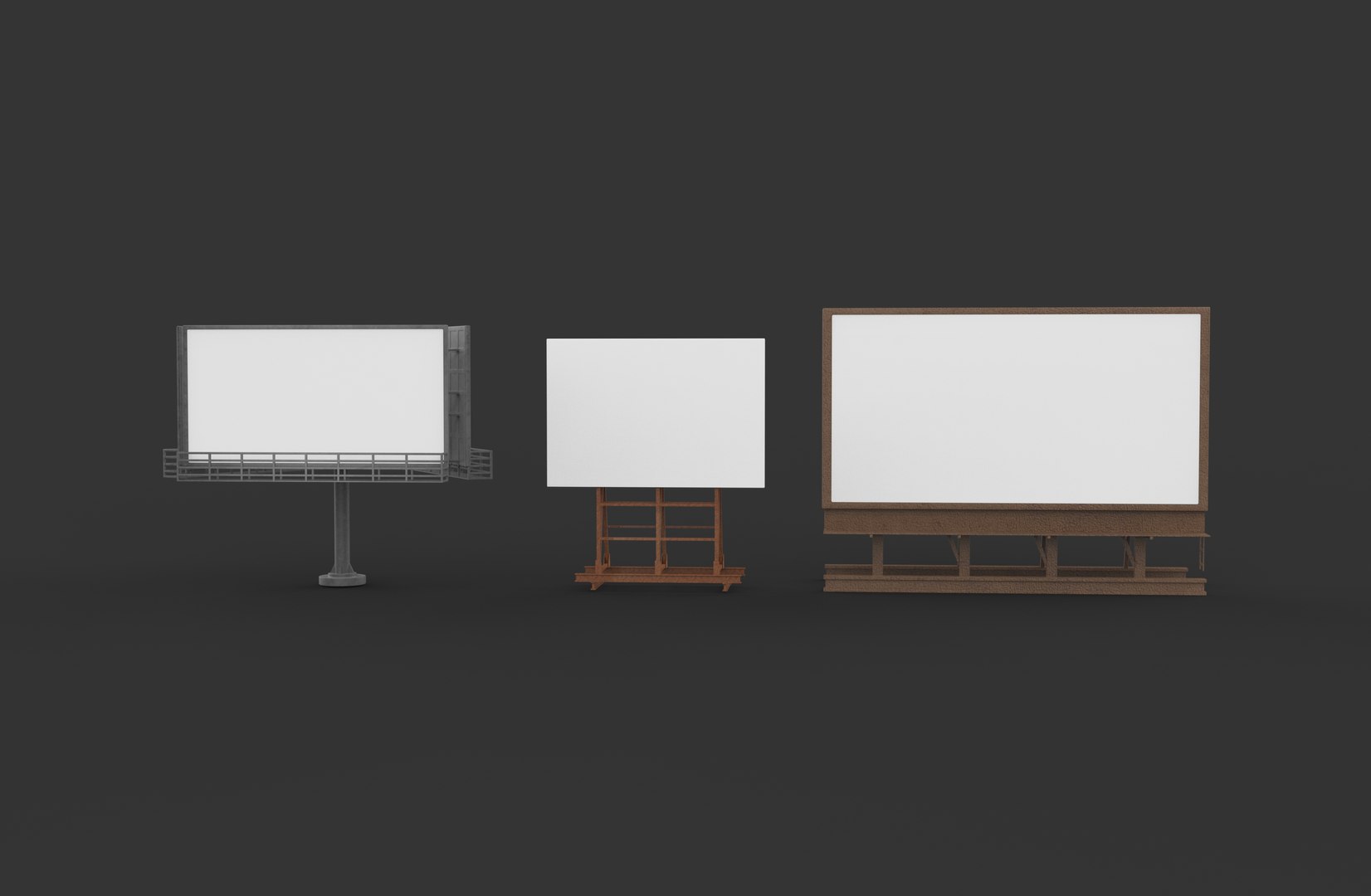 3D Billboard Set 03 3D Model Model - TurboSquid 2499332