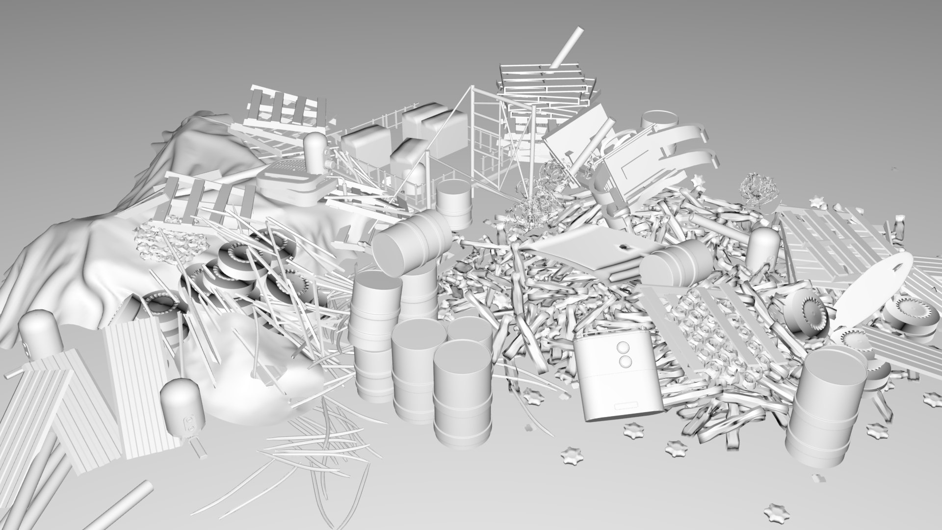 3D Pile Trash - TurboSquid 1238143