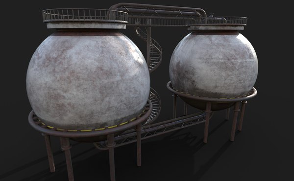 3D Industrial Oil Tank 3 model - TurboSquid 1760220
