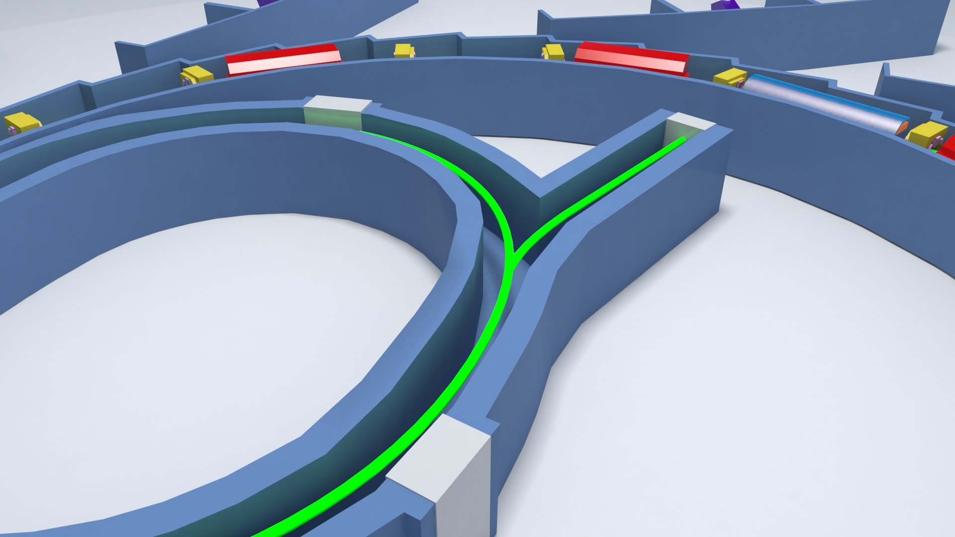 3d Model Synchrotron Hadron Collider