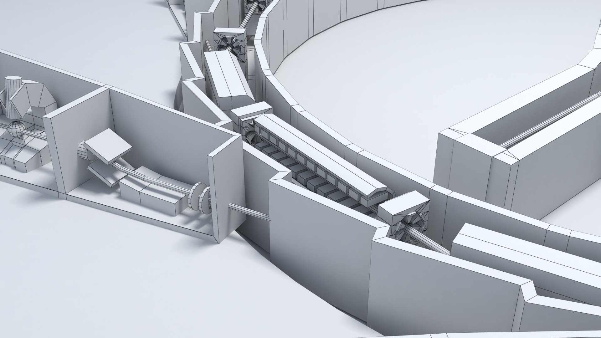 3d Model Synchrotron Hadron Collider