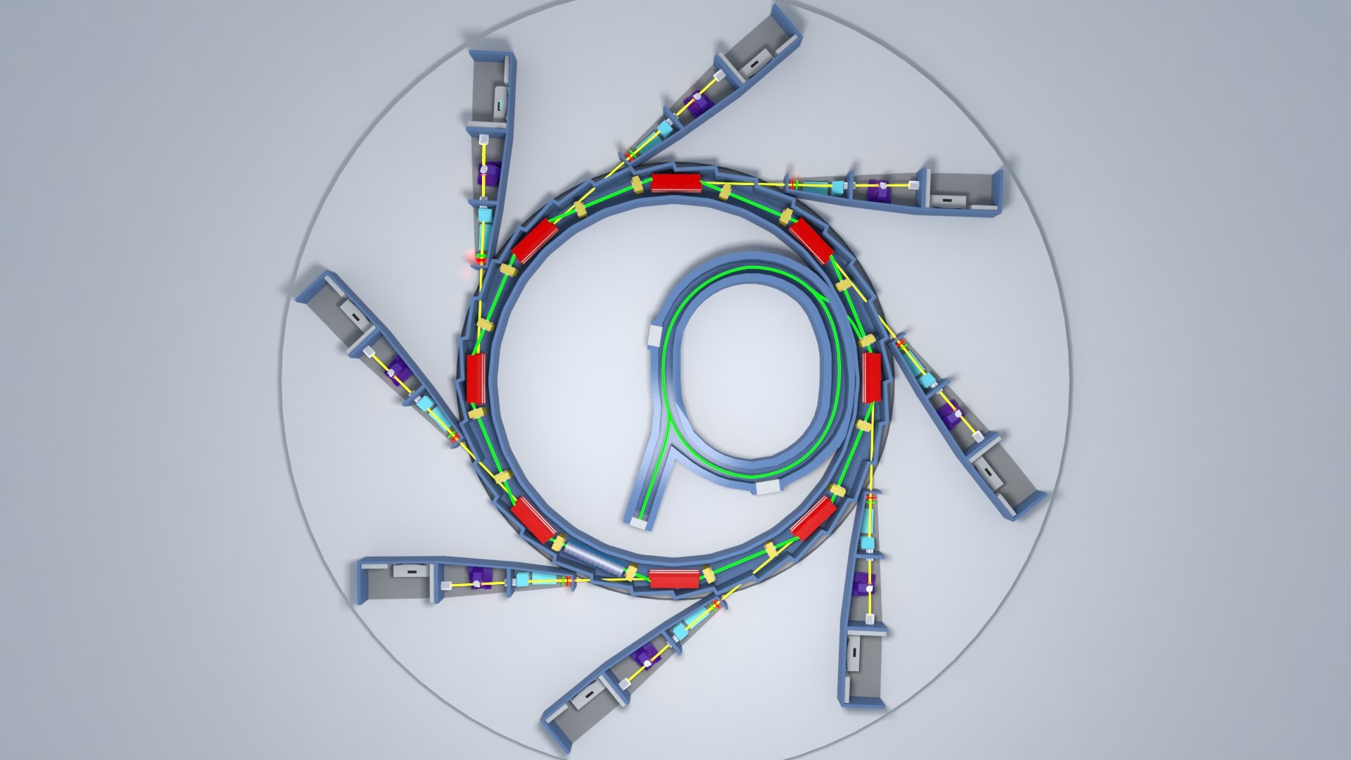 3d Model Synchrotron Hadron Collider