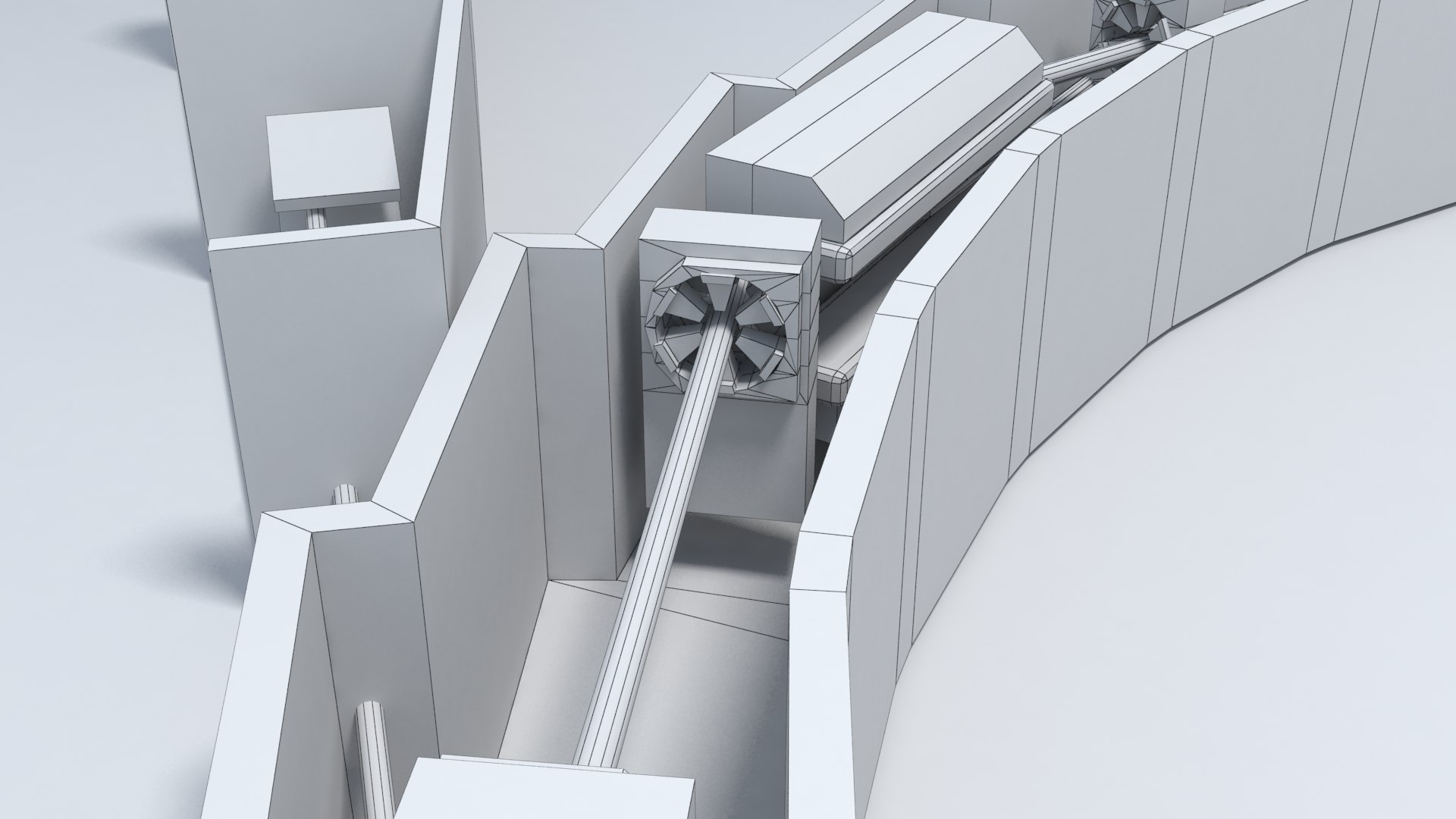3d Model Synchrotron Hadron Collider