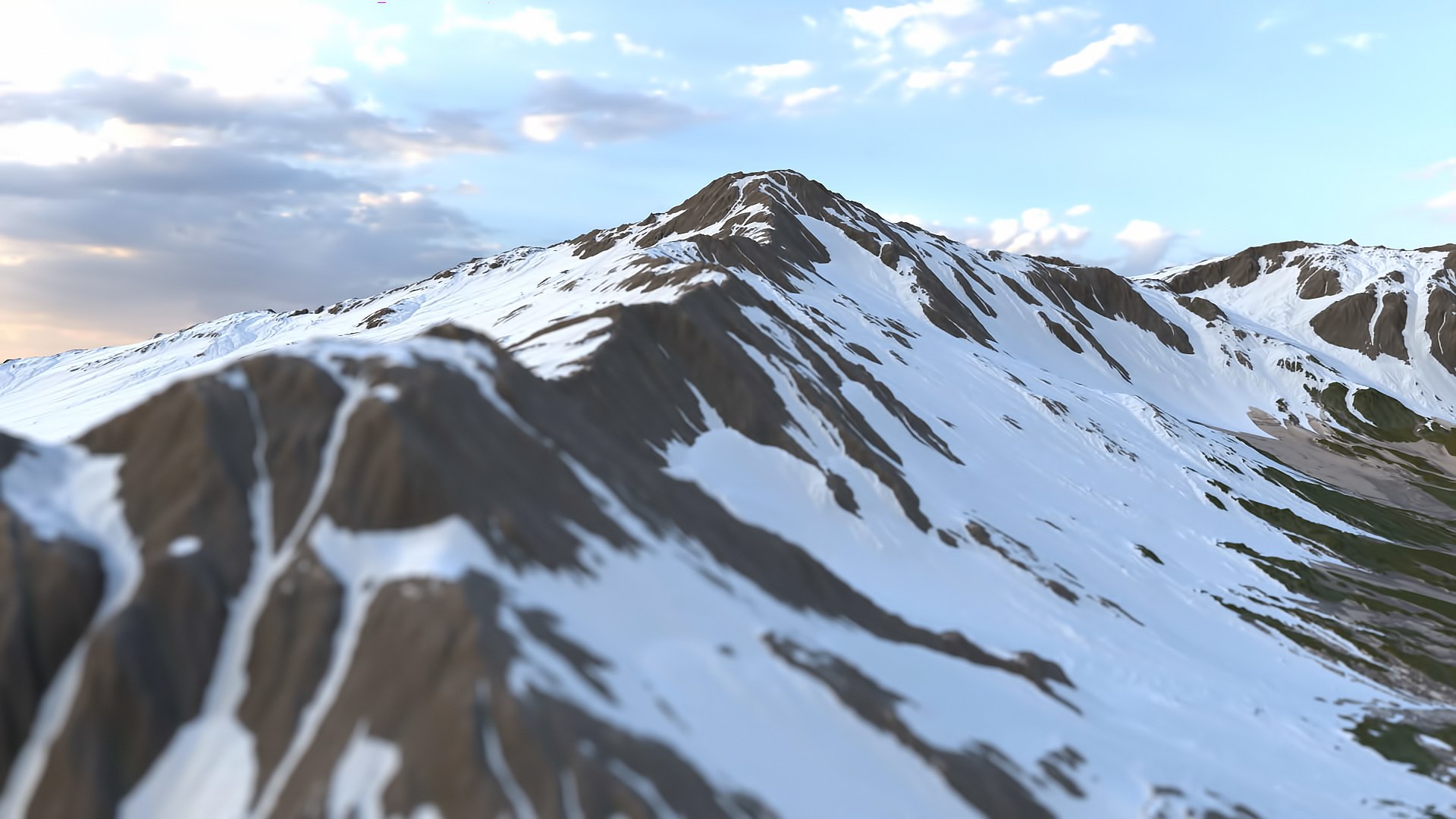 3D Model Highlands Relief With Snow - TurboSquid 1943681