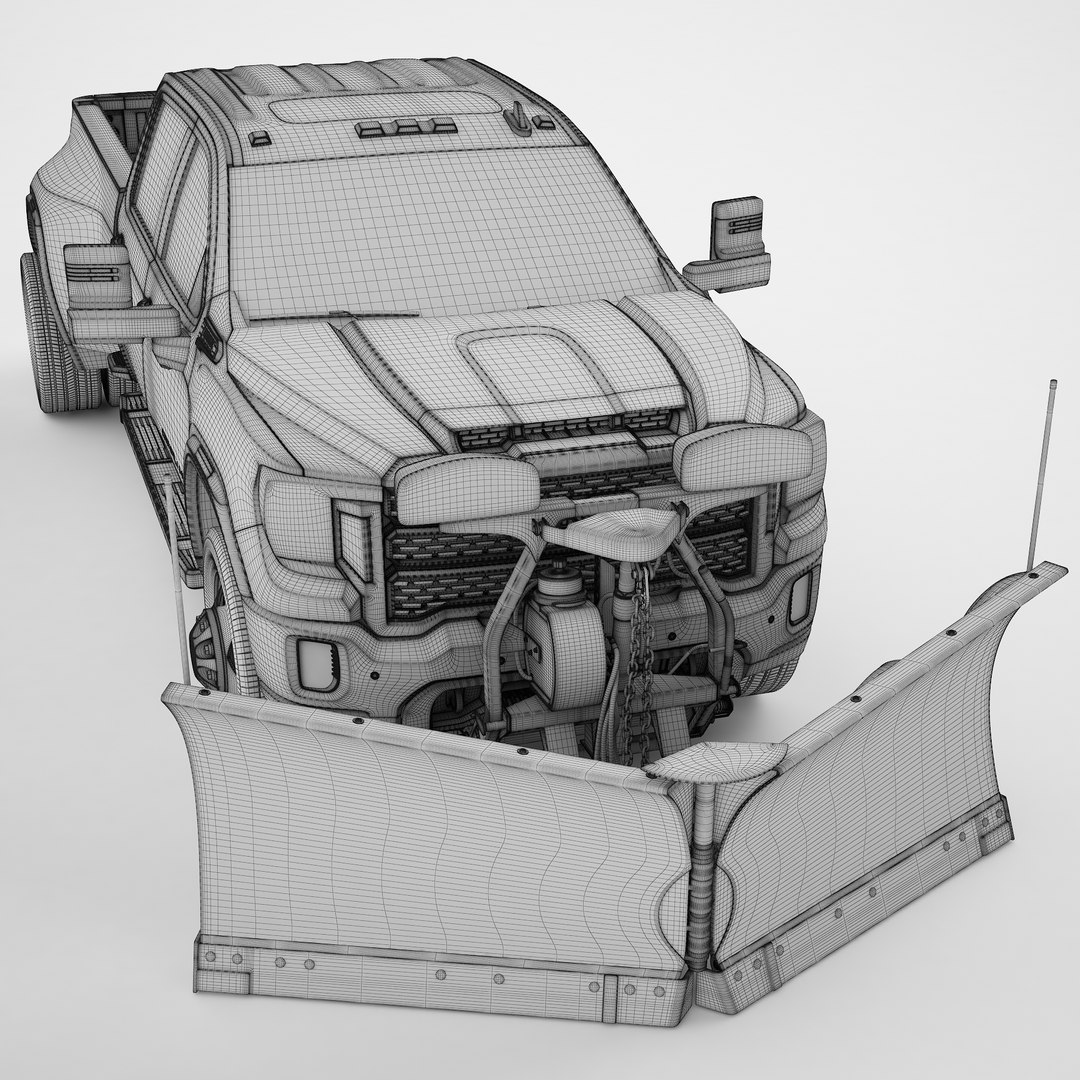 GMC SIERRA HD DENALI 2020 Snow Plow Truck 01 Model - TurboSquid 2042403