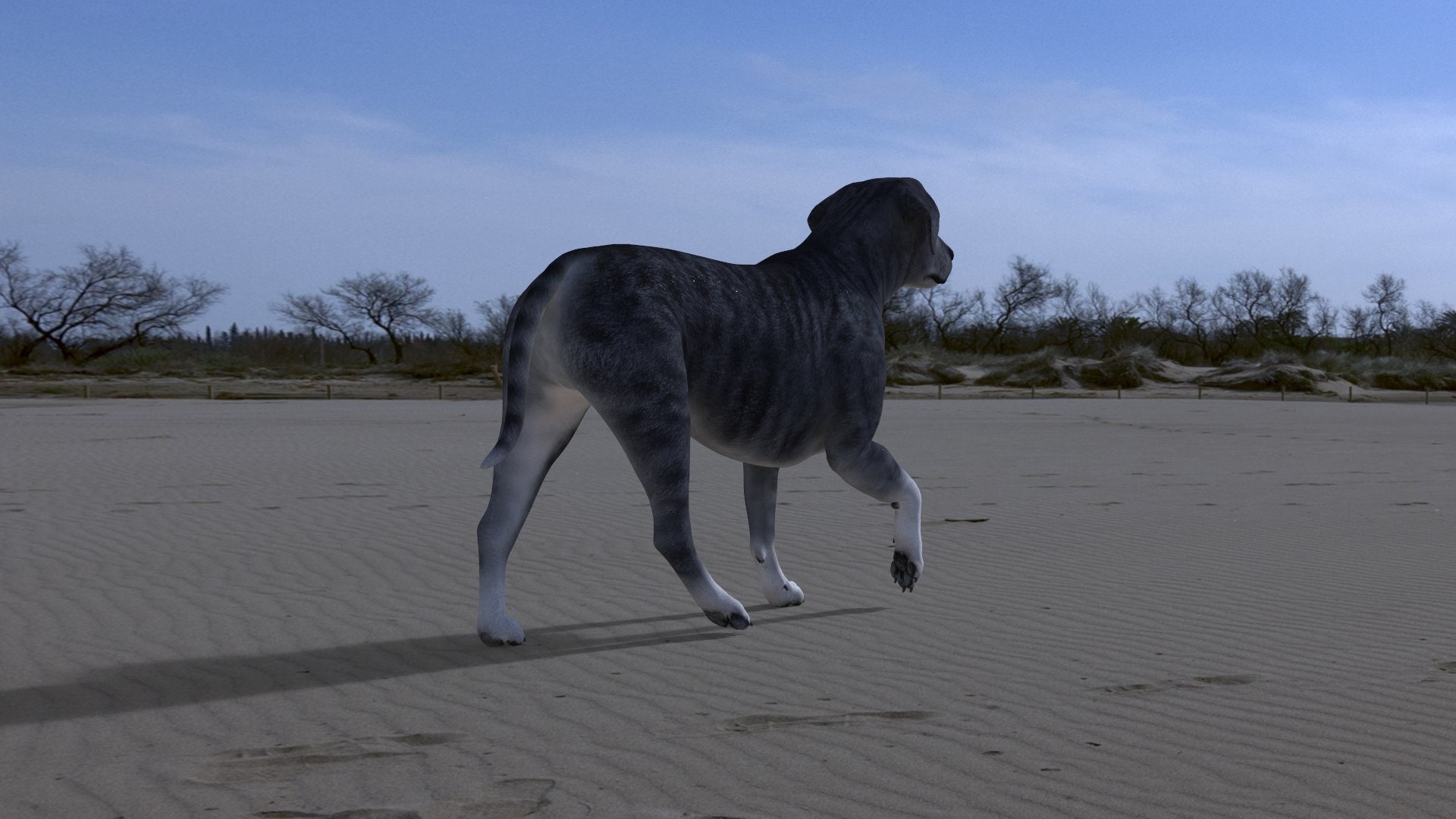 3D LAB-017 Dog Walking Model - TurboSquid 1914211