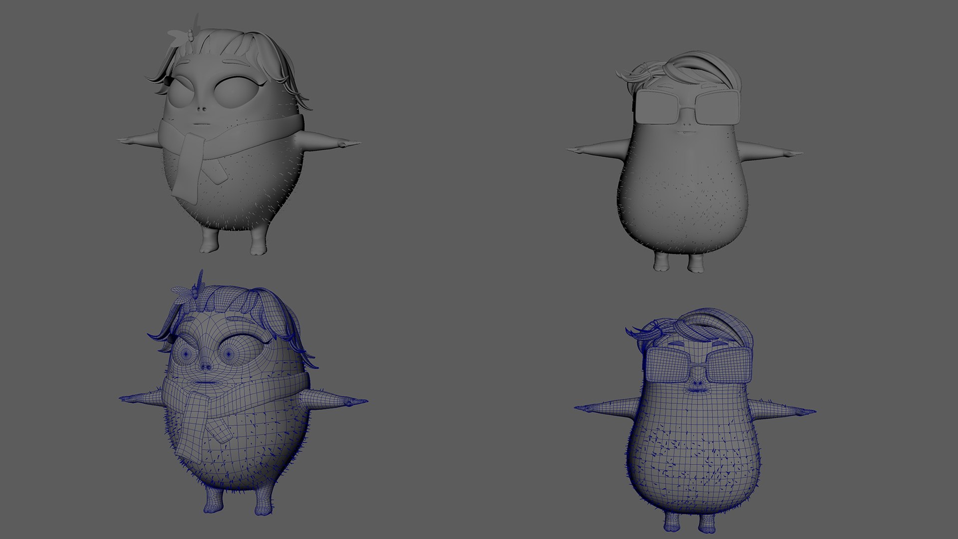 3D Bea And Cas Rigged Character Low-poly 3D Model Model - TurboSquid ...