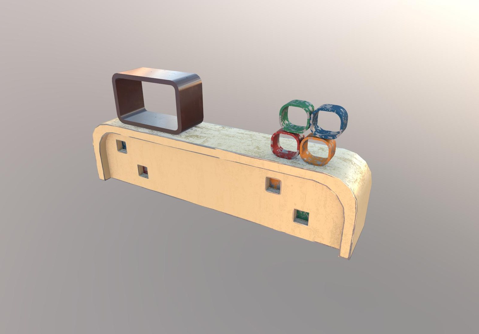 Free Counter Showcase 3d Model