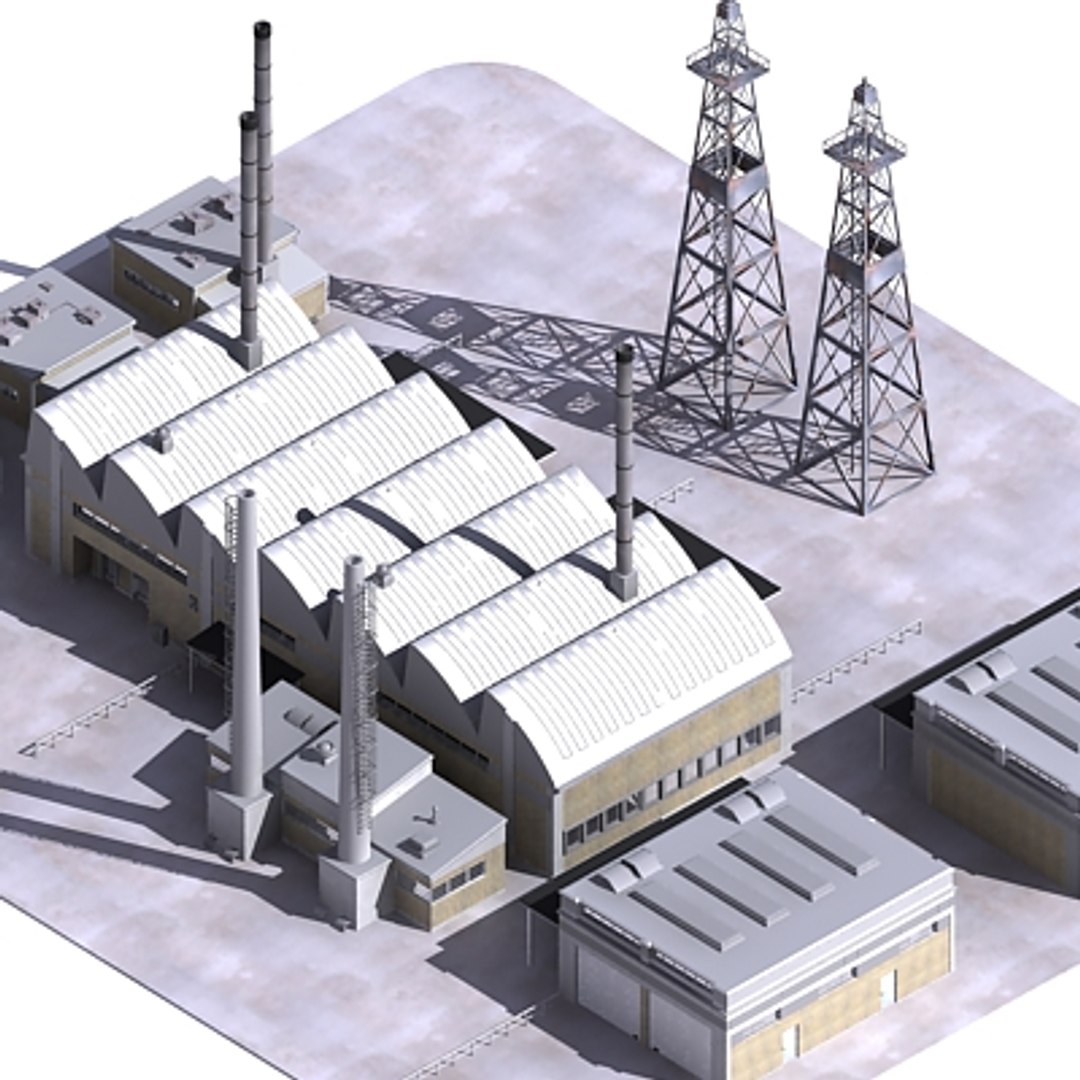 3d Industrial Factory Model