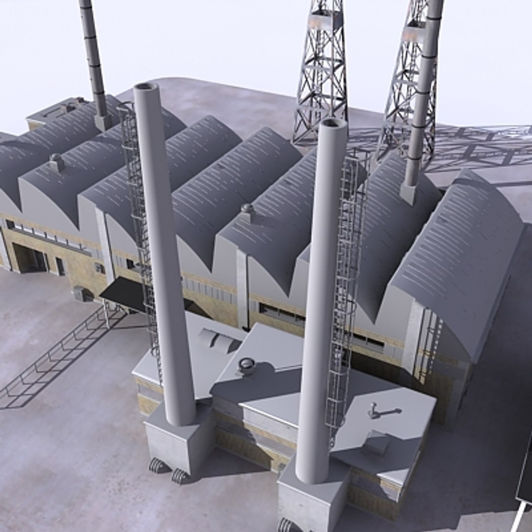 3d Industrial Factory Model