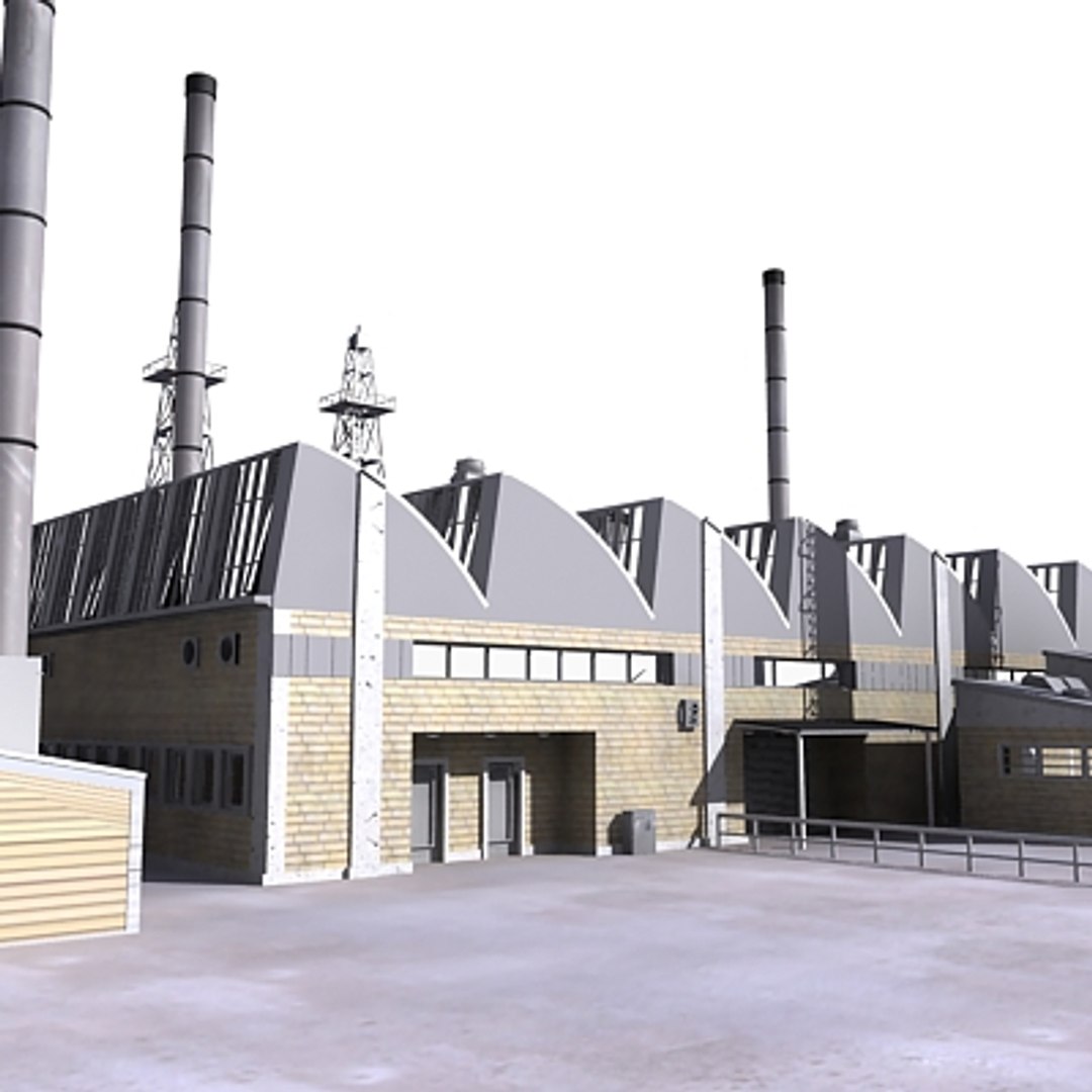 3d Industrial Factory Model