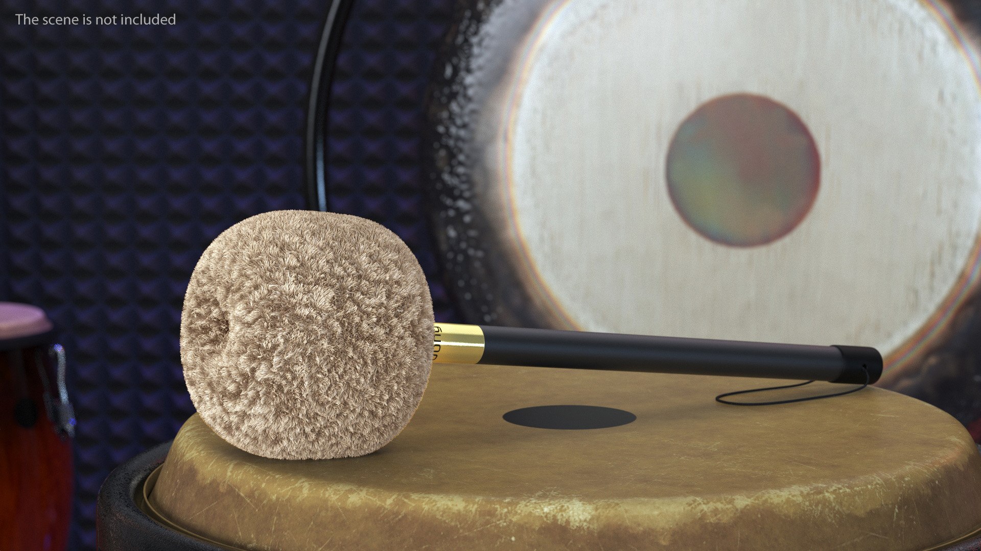 3D Gong Beater Fur - TurboSquid 2180868