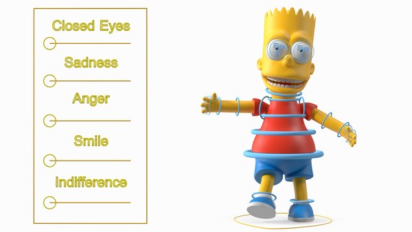 modèle 3D de Bart Simpson Character Rigged - TurboSquid 1958187