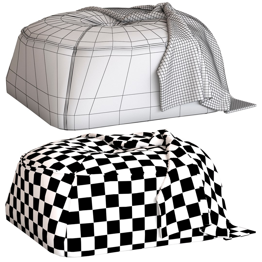 3D Globewest Natadora Arbor Ottoman Model - TurboSquid 2184564