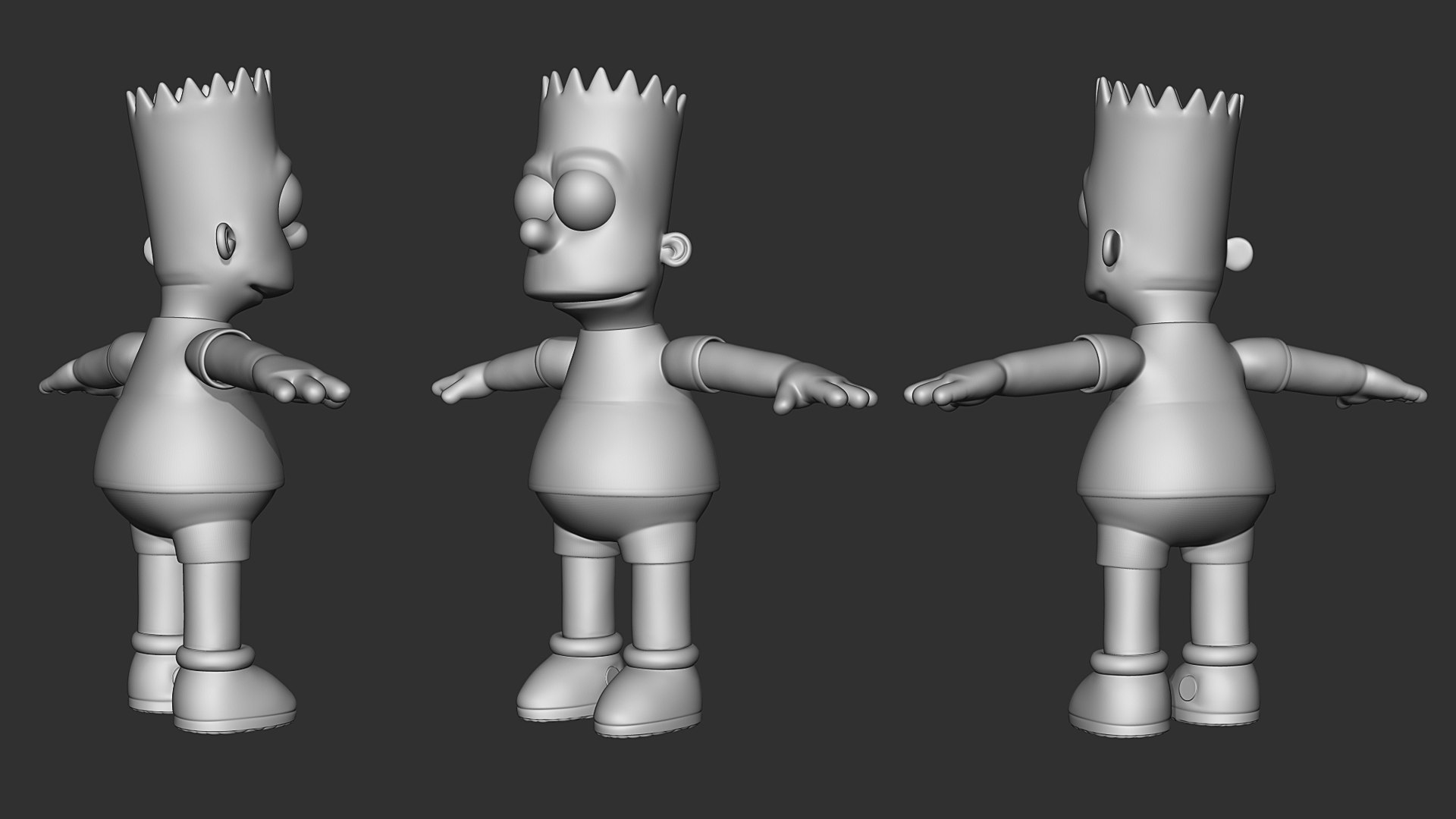 Bart Simpson Character Skateboarding model - TurboSquid 1757548