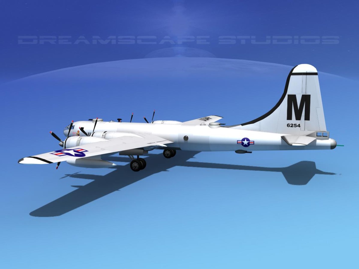 scale boeing b-50 superfortress 3d model