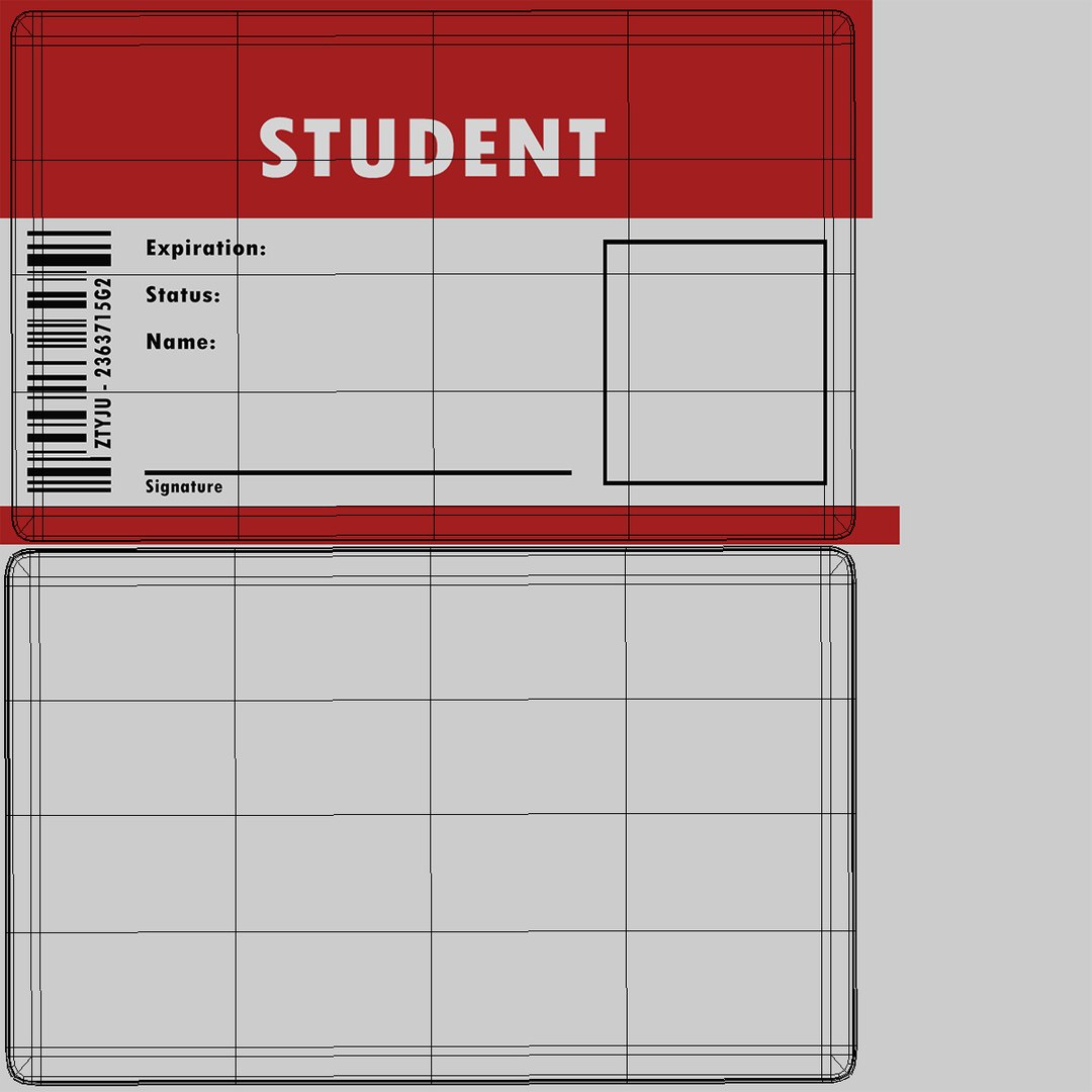Student Id Card Holder 3D Model - TurboSquid 1255698