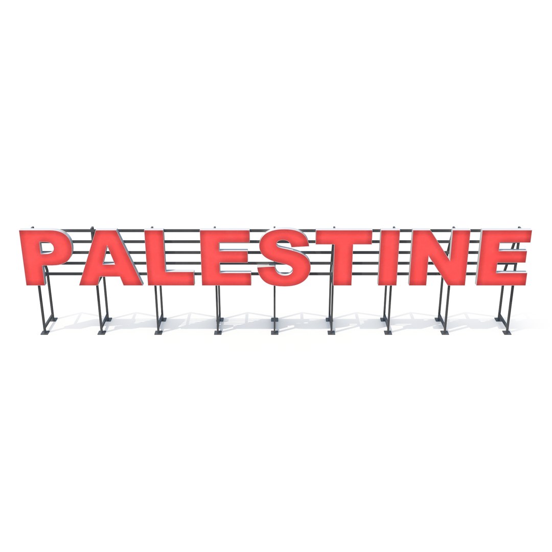 Country sign palestine 3D - TurboSquid 1804940