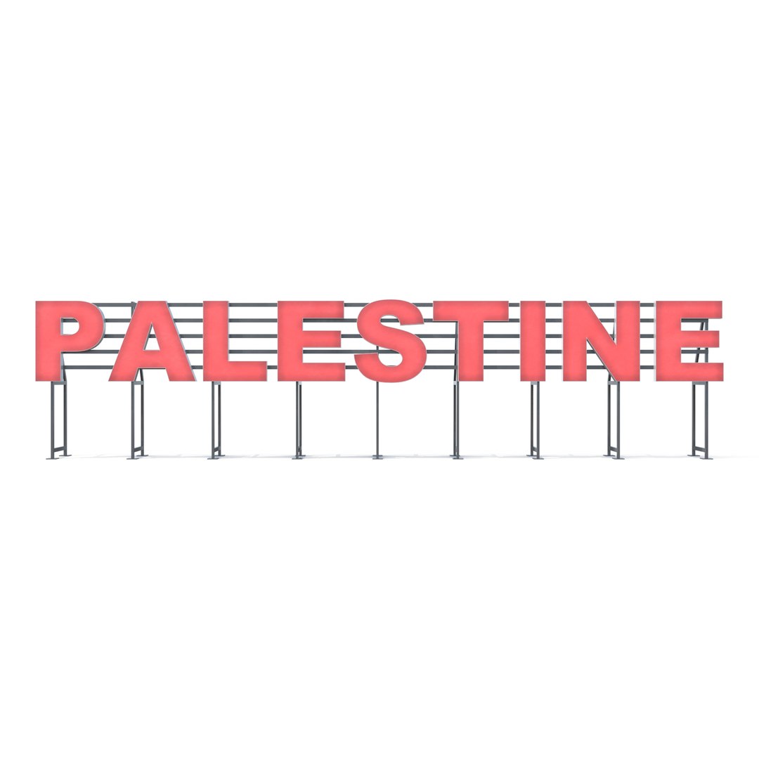 Country sign palestine 3D - TurboSquid 1804940
