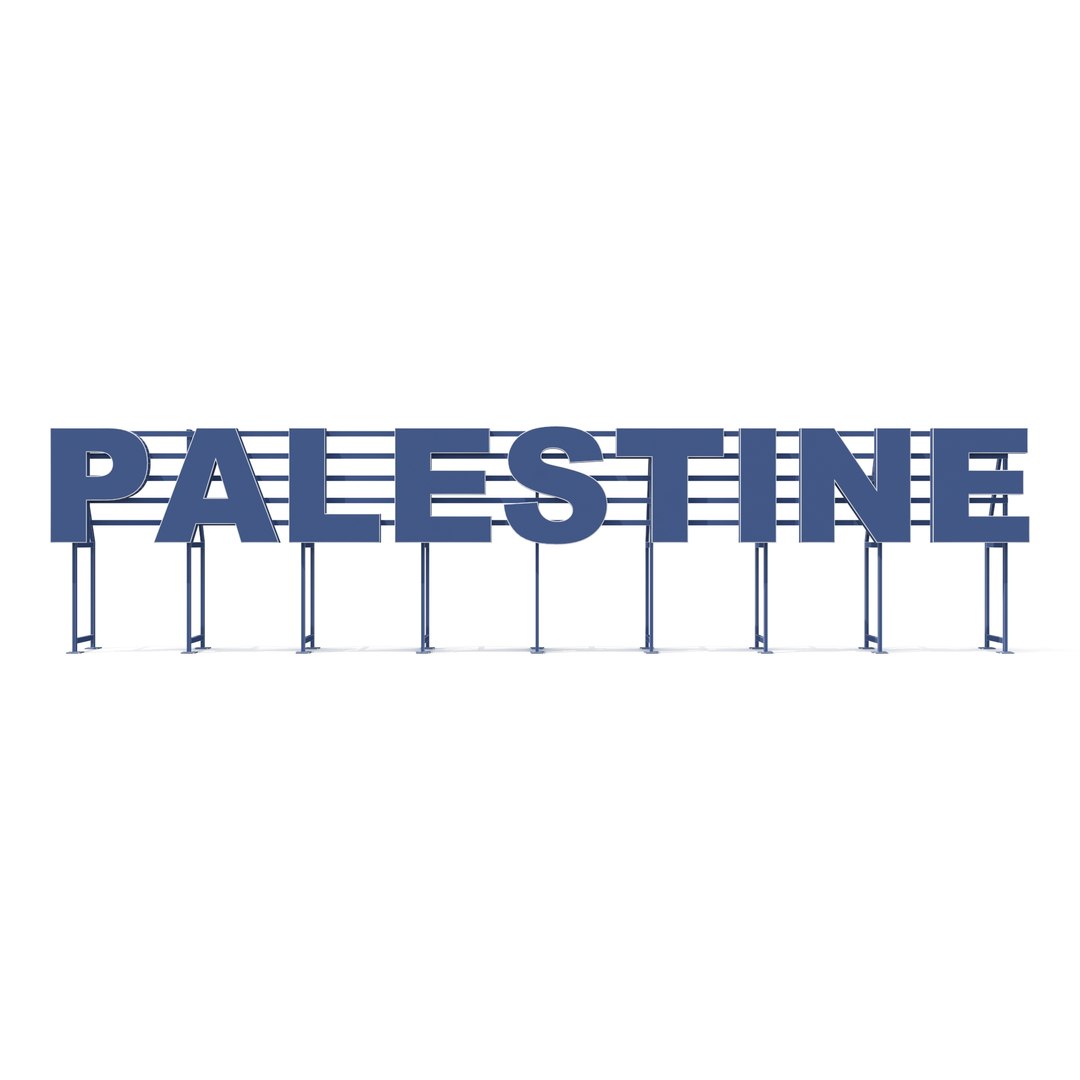 Country sign palestine 3D - TurboSquid 1804940