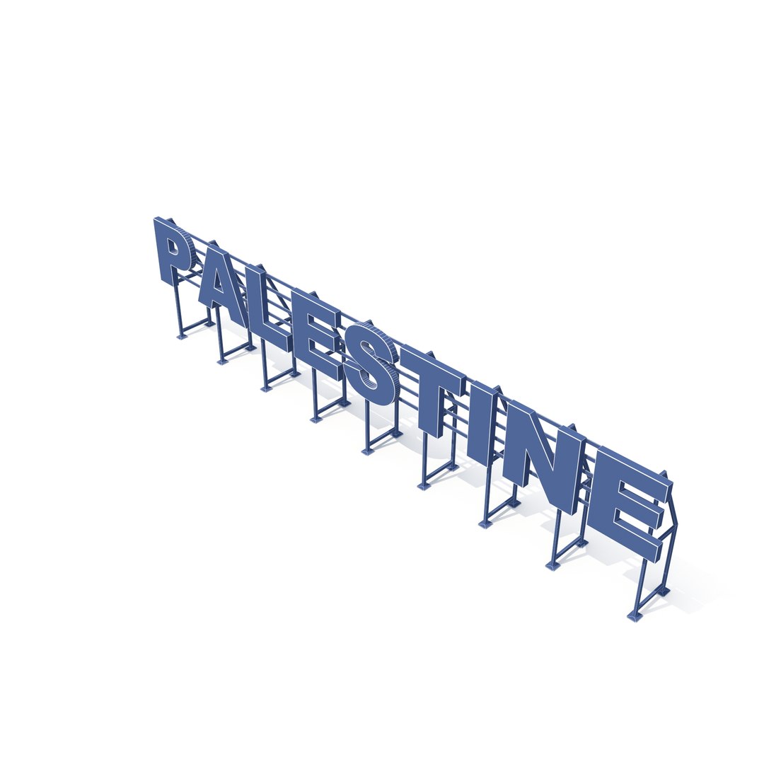 Country sign palestine 3D - TurboSquid 1804940