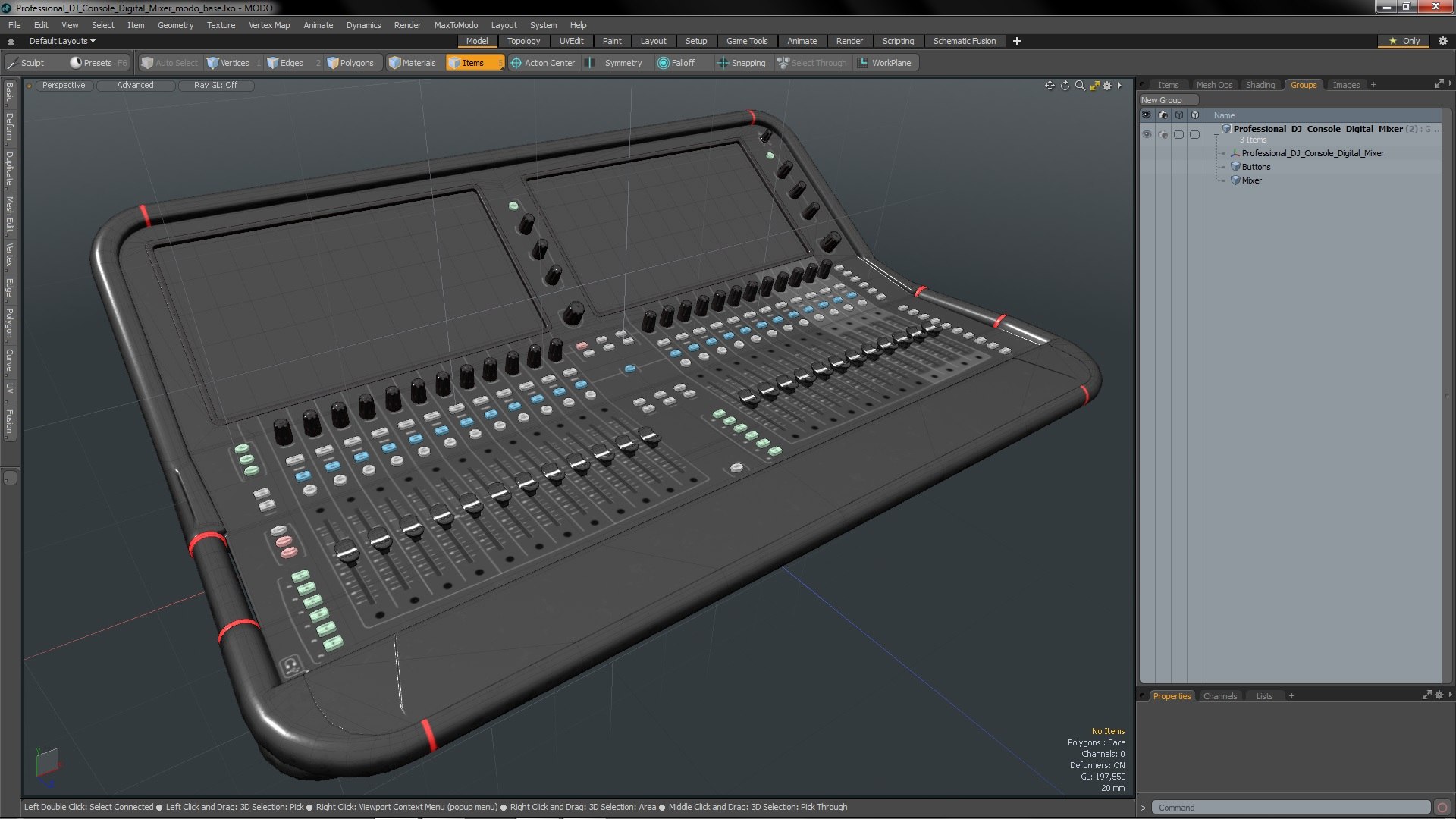 Professional DJ Console Digital Mixer 3D - TurboSquid 2068897