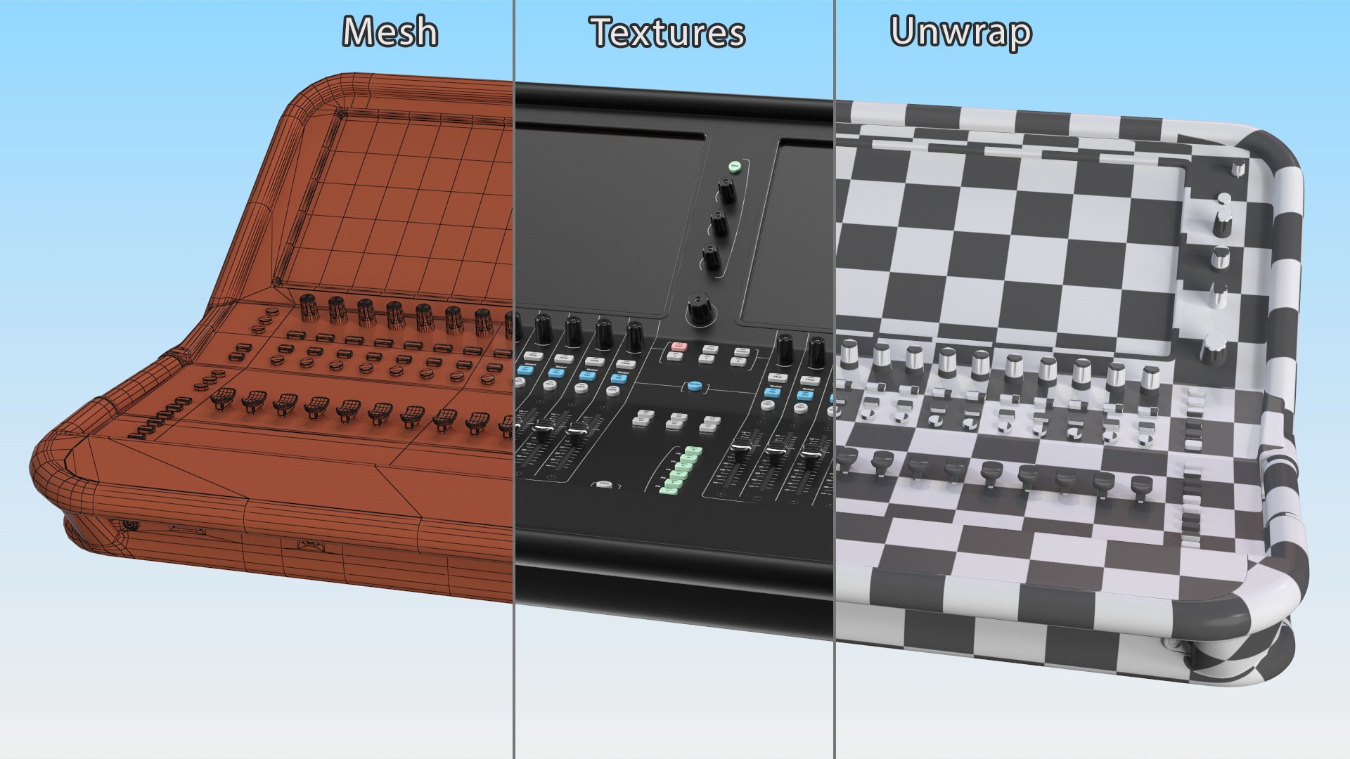 Professional DJ Console Digital Mixer 3D - TurboSquid 2068897