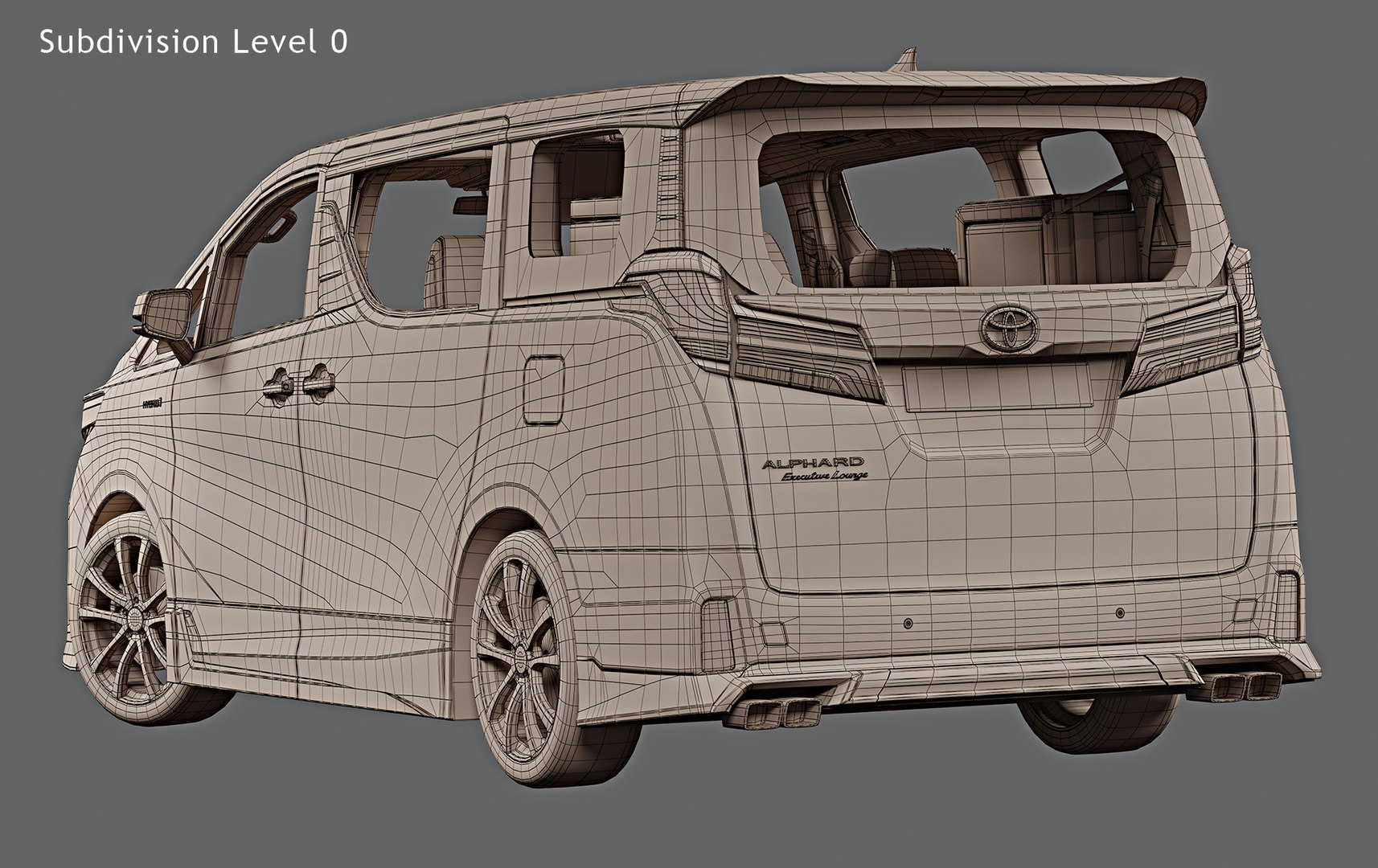 3D Model 2018 Toyota Alphard Trd - TurboSquid 1312402
