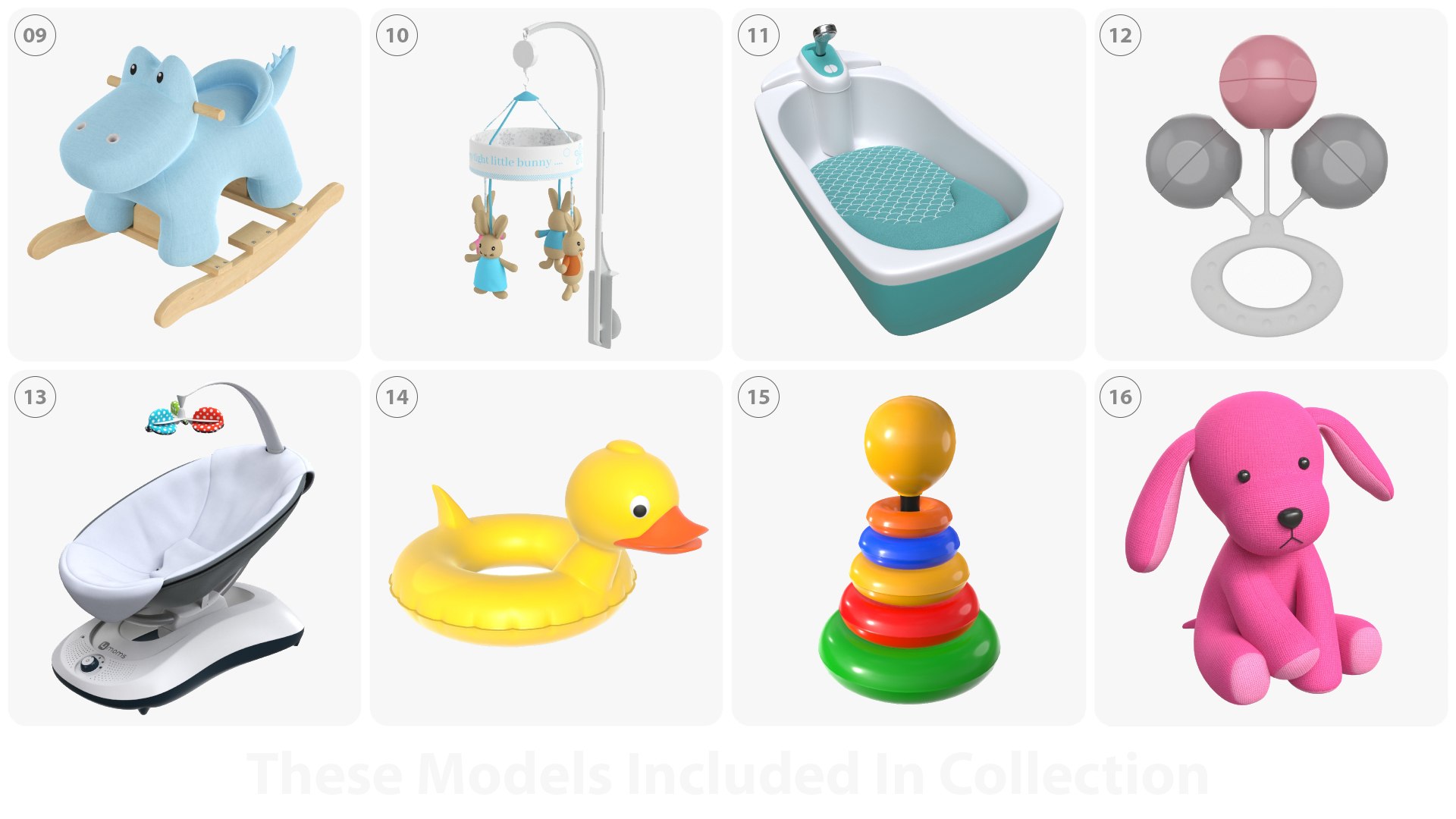 3D Model Baby Room Items - TurboSquid 2203341