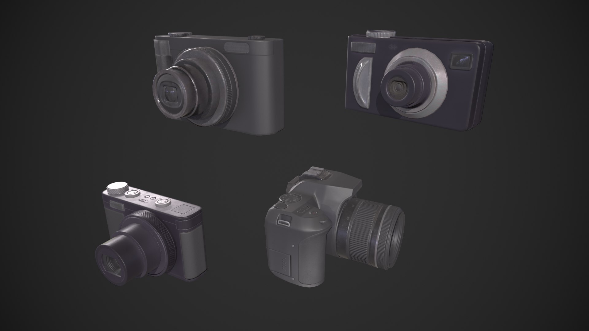 Digital Camera Set 3D Model - TurboSquid 1843804