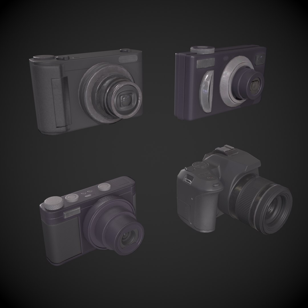 Digital Camera Set 3D Model - TurboSquid 1843804