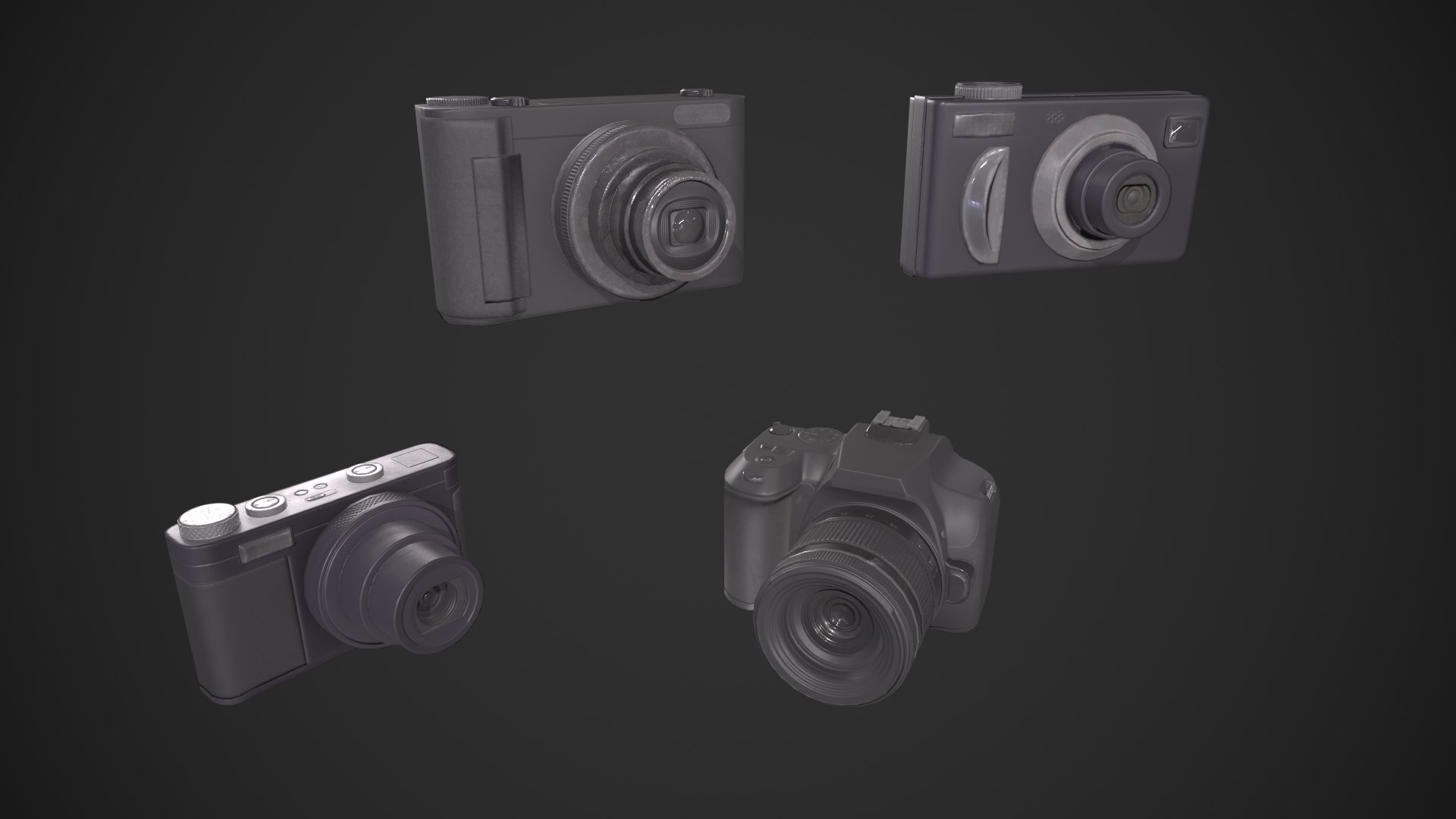 Digital Camera Set 3D Model - TurboSquid 1843804