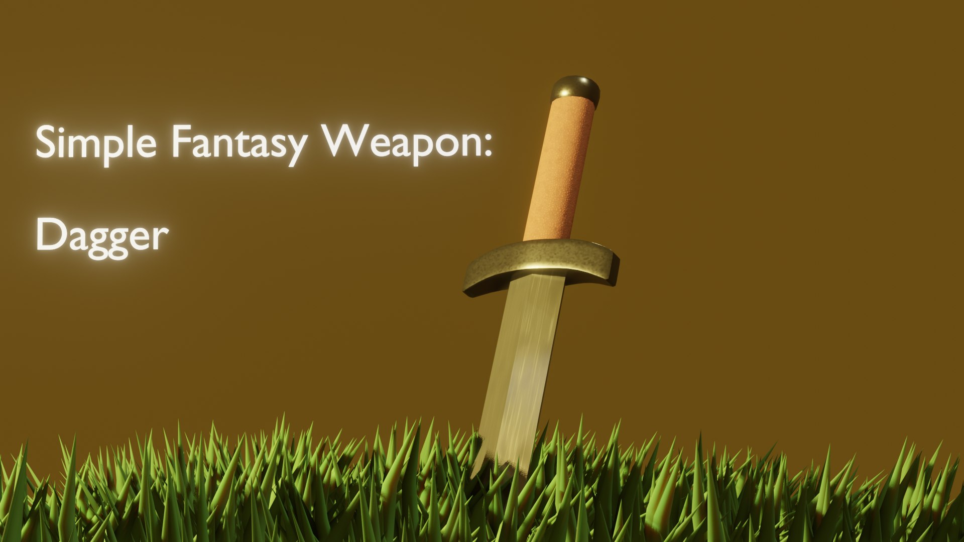 3D Simple Fantasy Dagger - TurboSquid 2136457