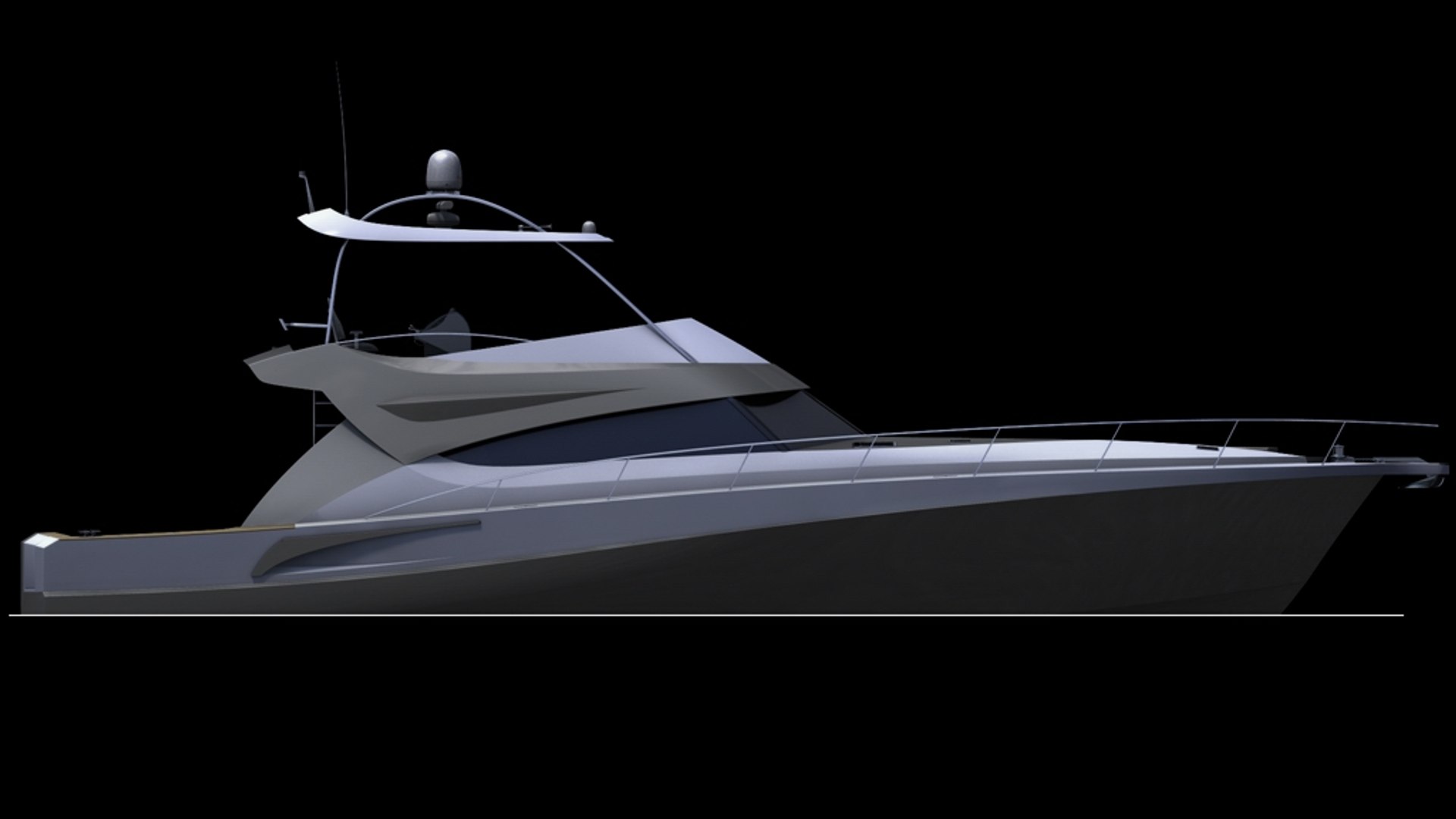 3d model 60' sport fisher details