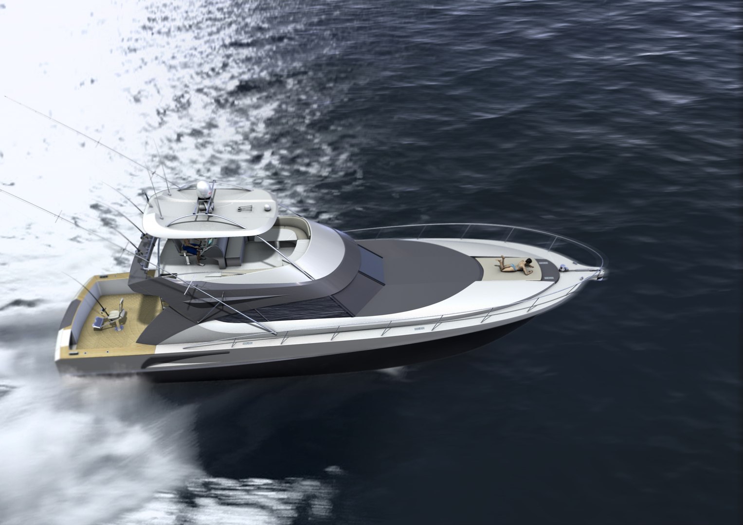 3d model 60' sport fisher details