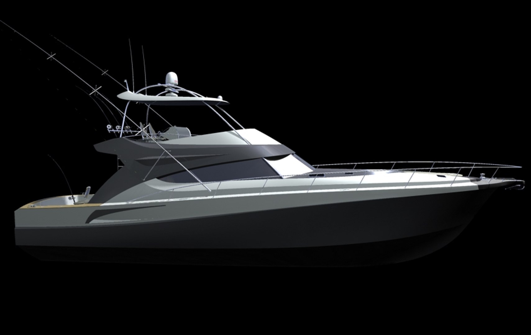 3d model 60' sport fisher details