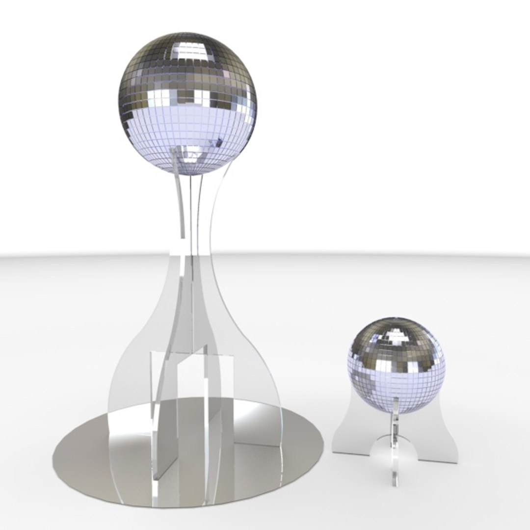 3d mirrored ball centerpiece model