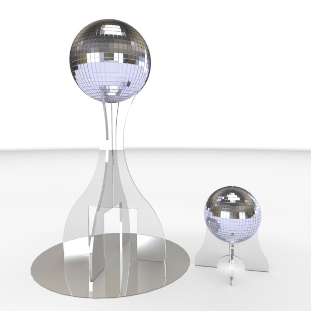 3d mirrored ball centerpiece model