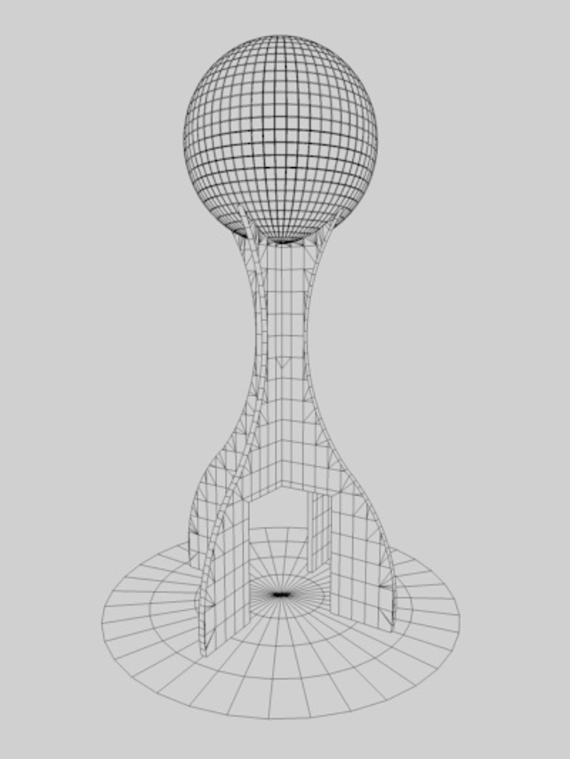 3d mirrored ball centerpiece model
