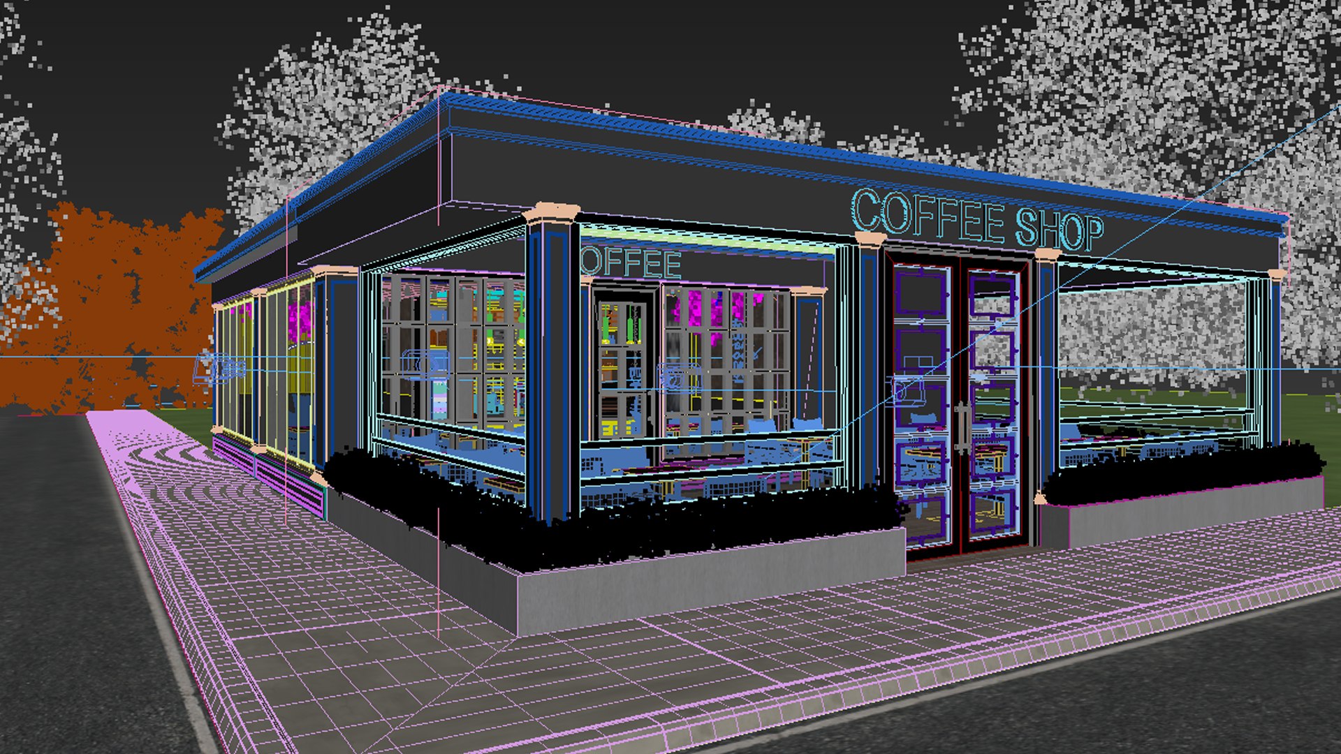 3D Coffee Shop Design - TurboSquid 1683776